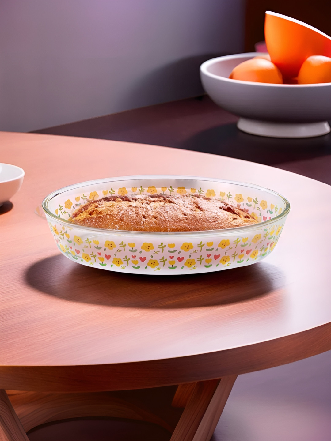 Buy The Better Home Transparent & Yellow Printed Borosilicate Glass ...