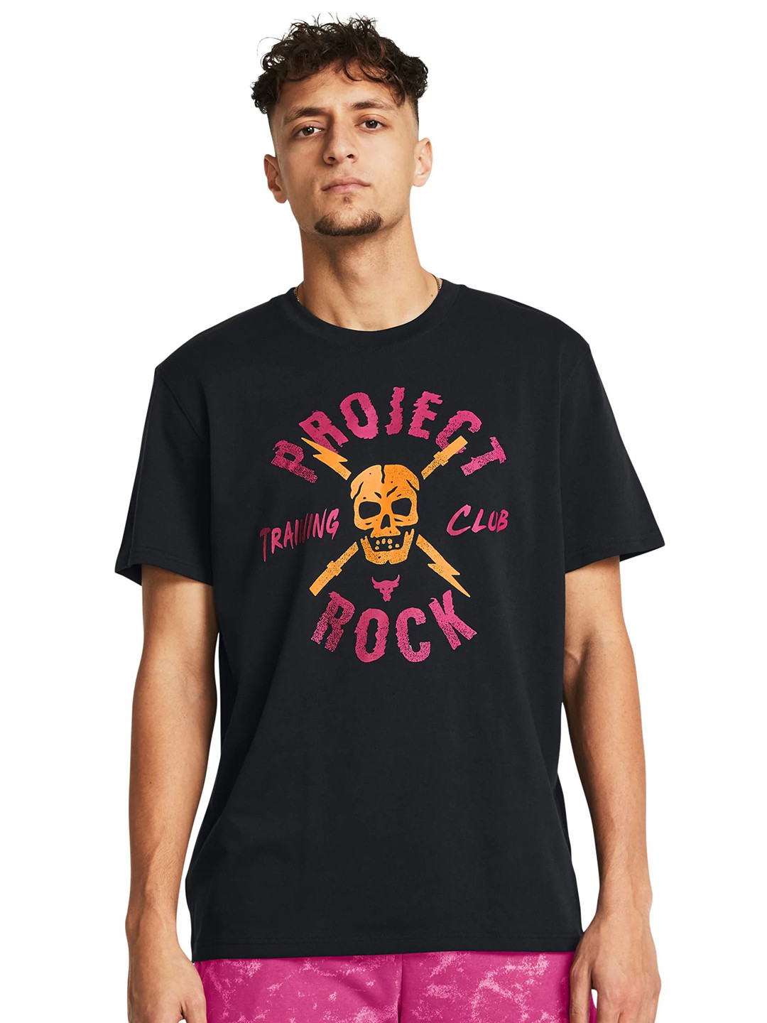 Buy UNDER ARMOUR Men Project Rock Graphic Tshirt Round Neck Tshirt ...