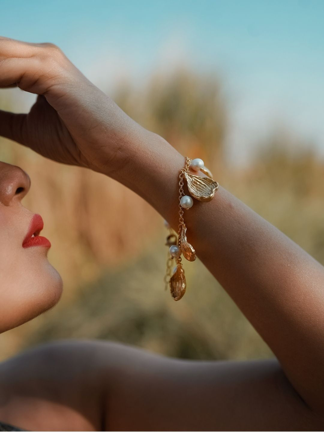 Buy Nihiraa Gold Plated Creeper Pearls Wraparound Bracelet - Bracelet for Women 30196583 | Myntra