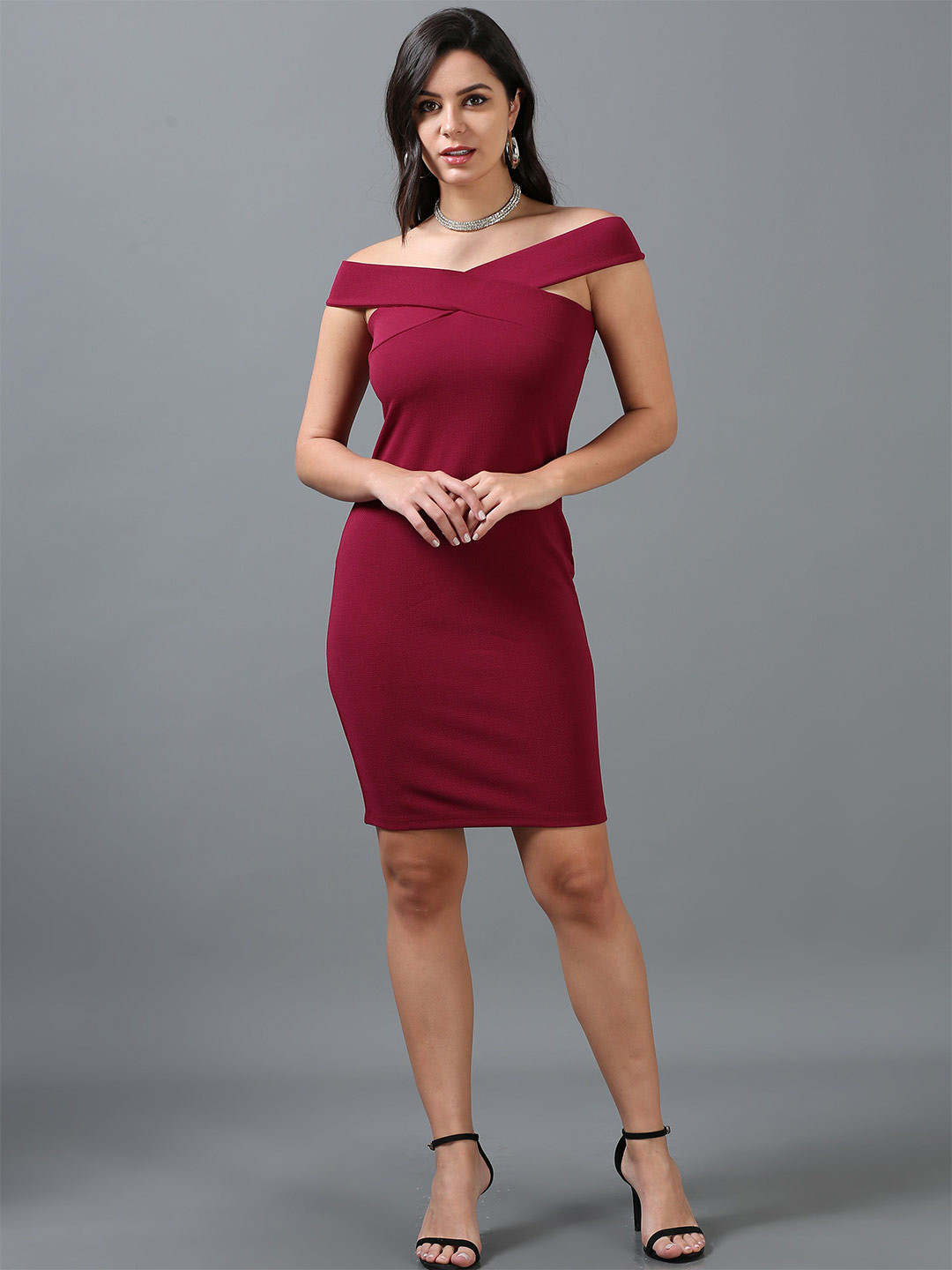 Buy SILISOUL Off Shoulder Bodycon Dress - Dresses for Women 30202079 ...
