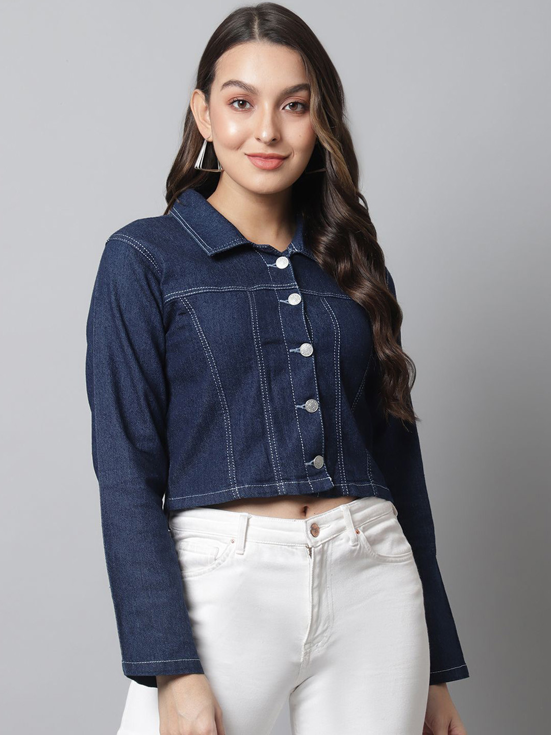 Buy River Of Design Jeans Women Washed Lightweight Crop Denim Jacket ...