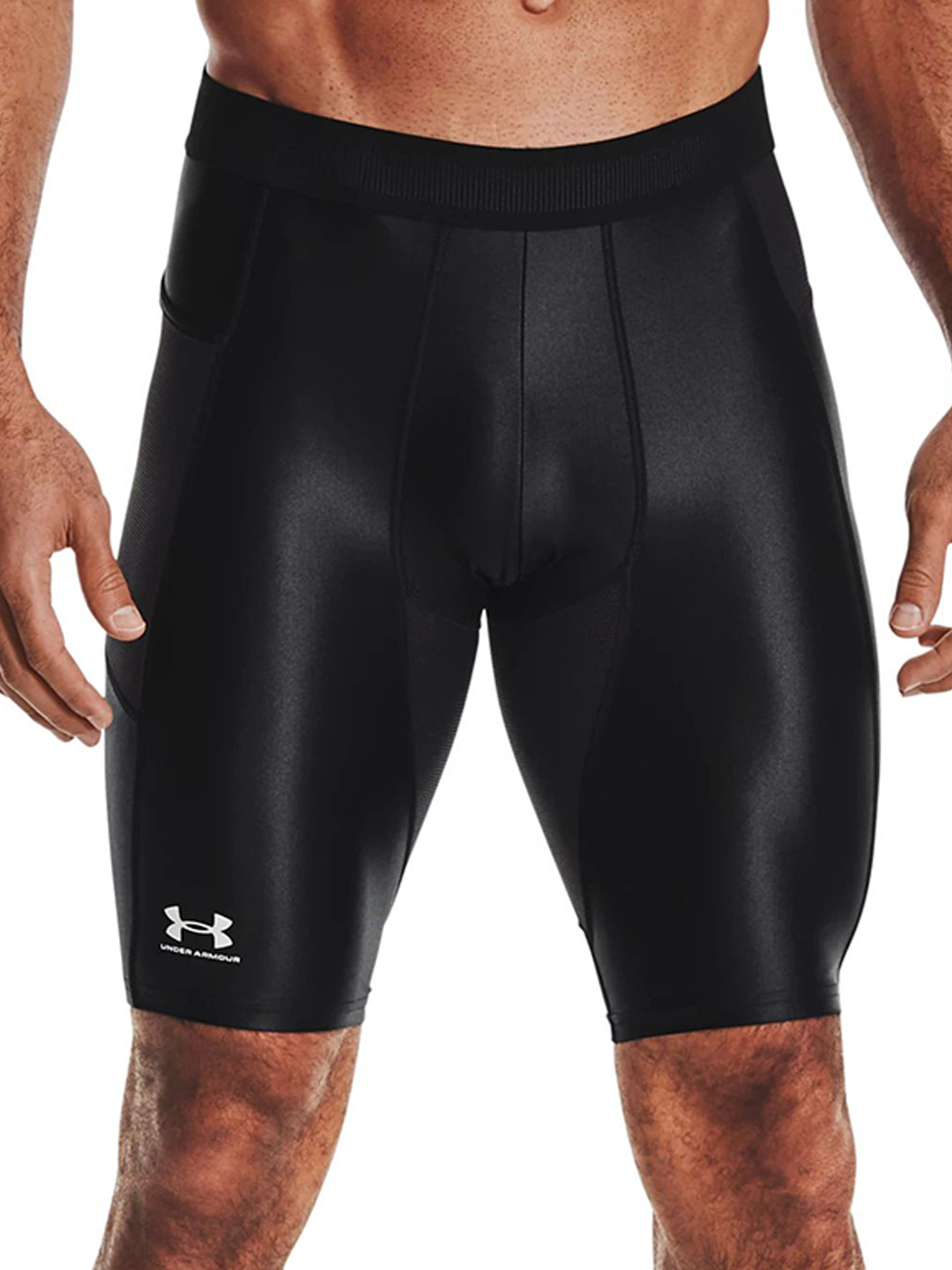 Buy UNDER ARMOUR Men High Rise Skinny HeatGear IsoChill Long Shorts ...