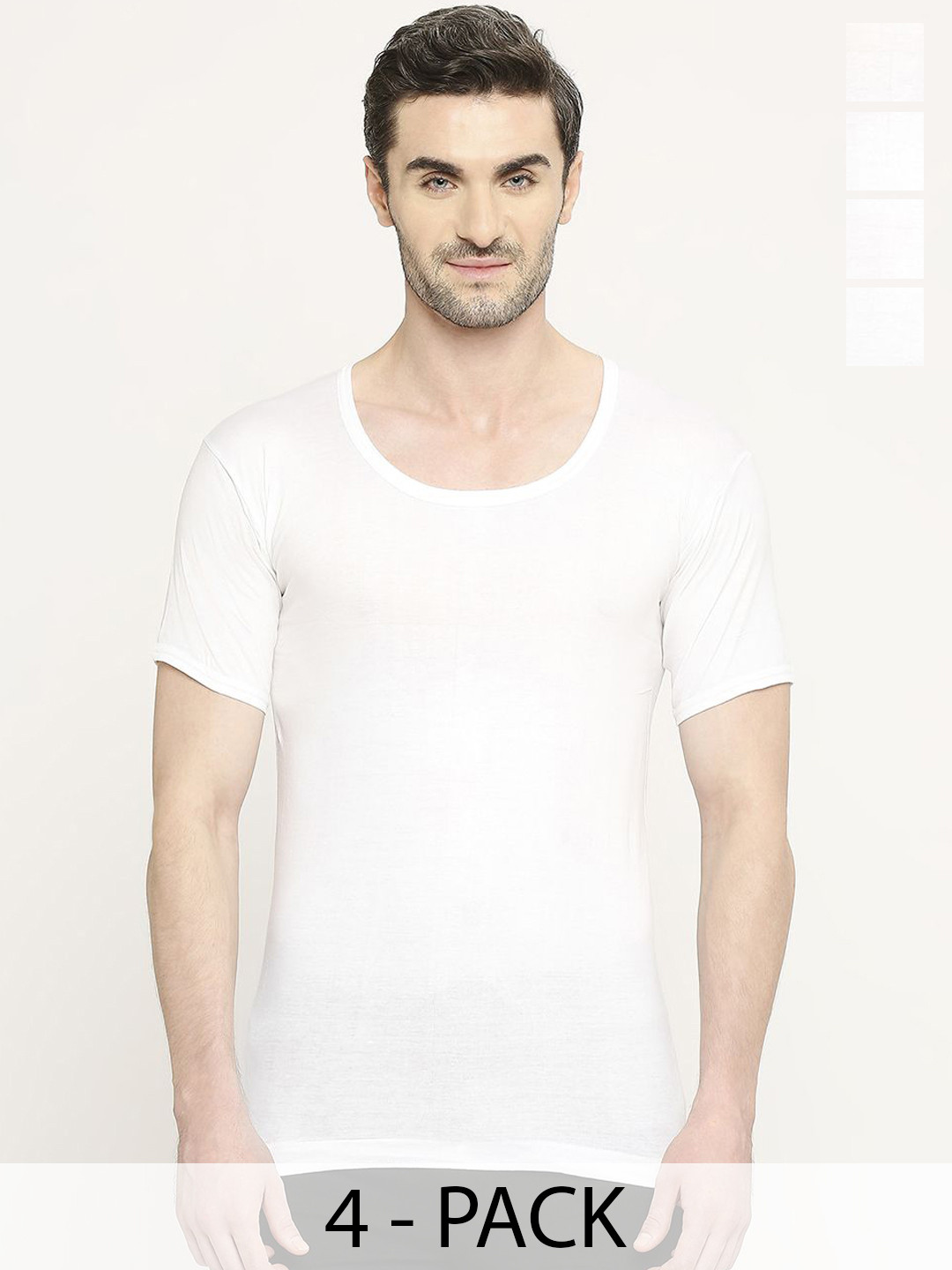 Buy VIP Men Pack Of 4 Short Sleeves Innerwear - Innerwear Vests for Men ...