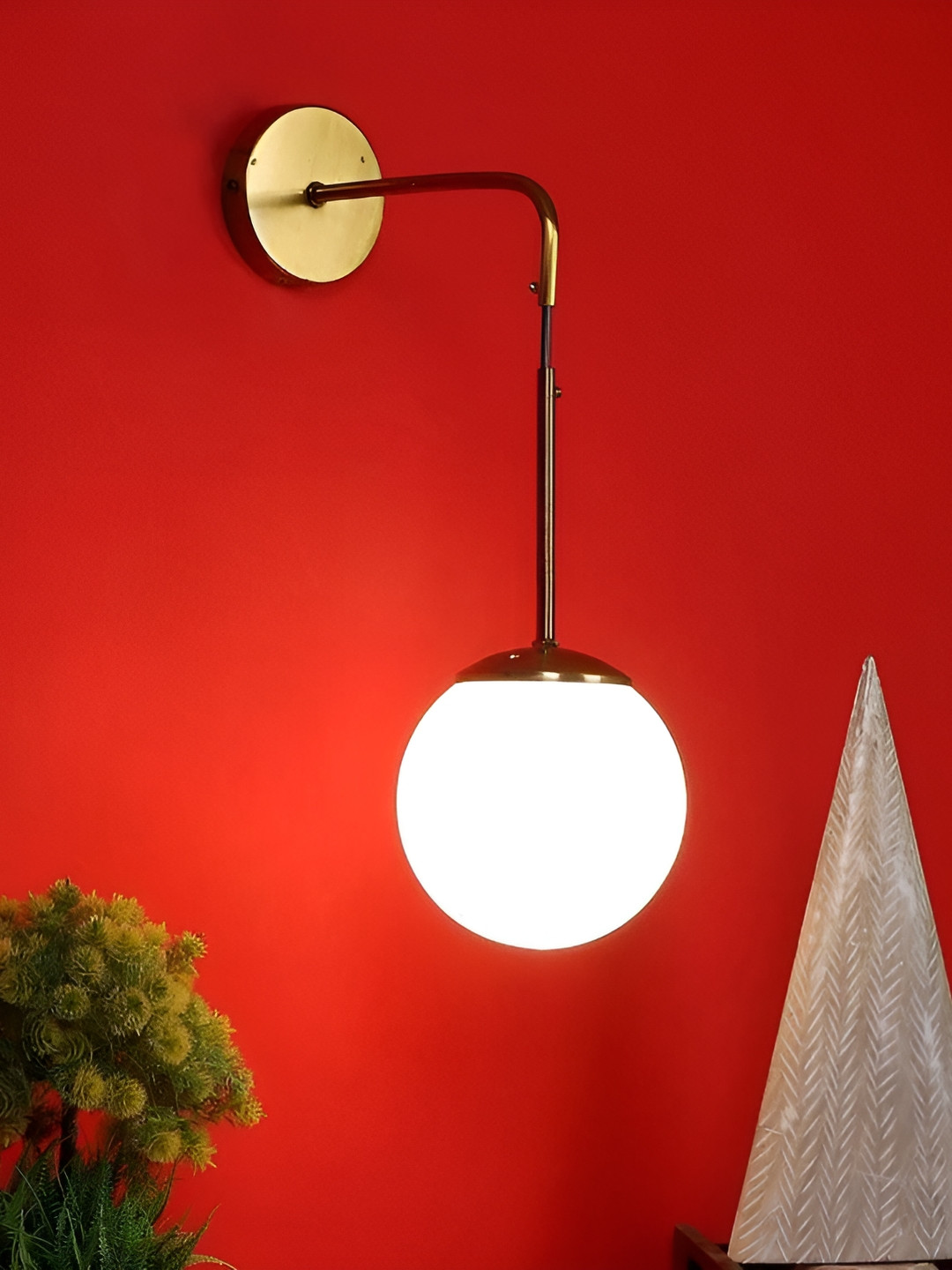 Buy ELIANTE Gold Toned Metal Contemporary Cylinder Shaped Wall Lamp ...