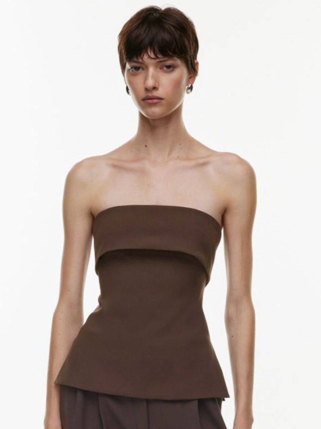 Buy LULU & SKY Women Brown Strapless Tube Top - Tops for Women 30214651 ...