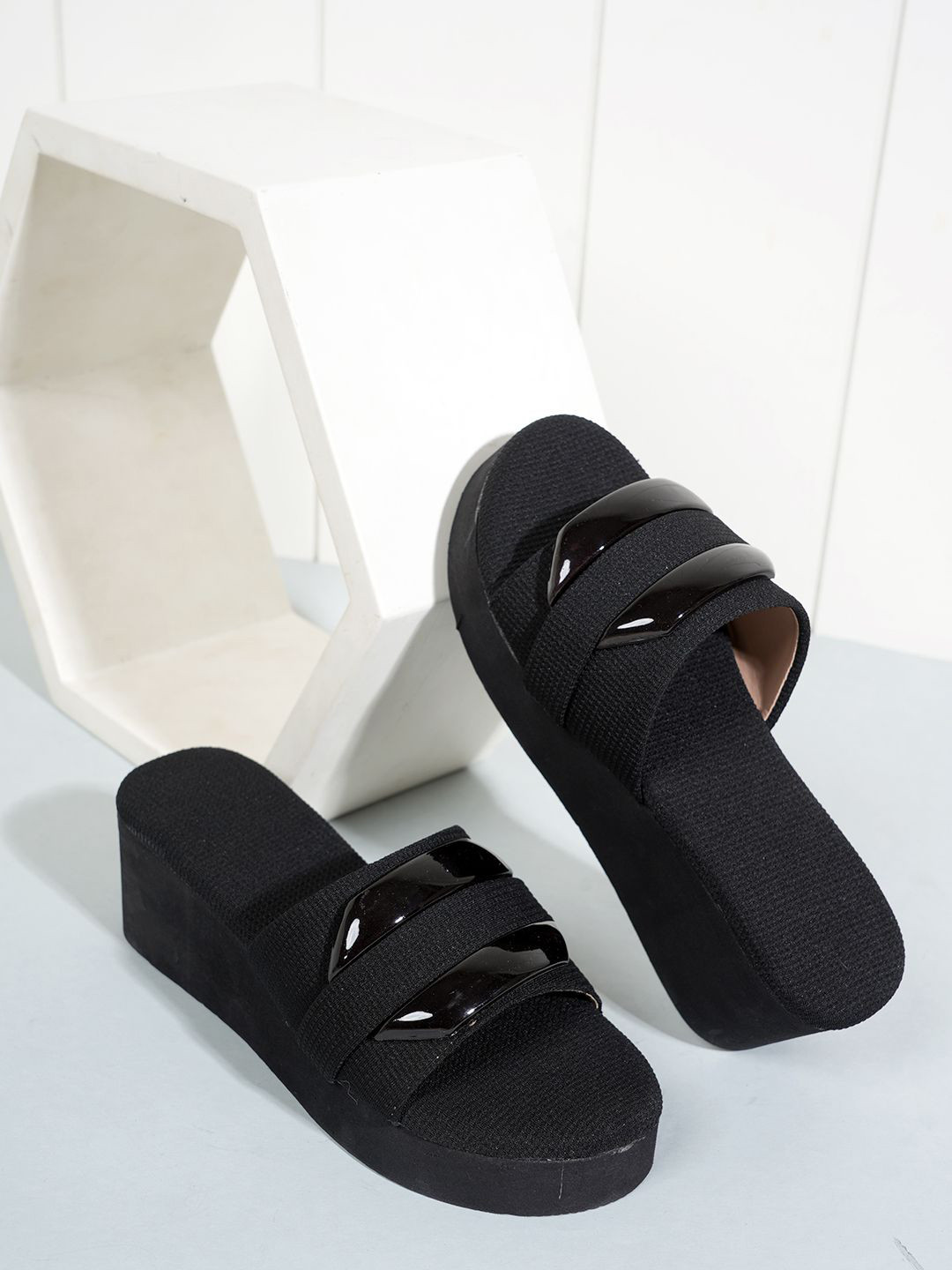 Buy Walkfree Women Textured Open Toe Wedges - Heels for Women 30217713 ...