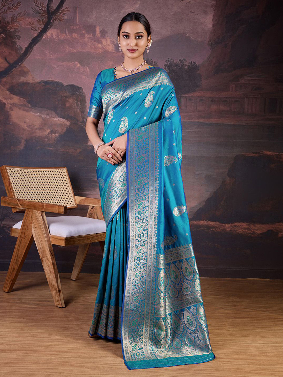 Buy House Of Pataudi Woven Design Banarasi Saree - Sarees for Women ...