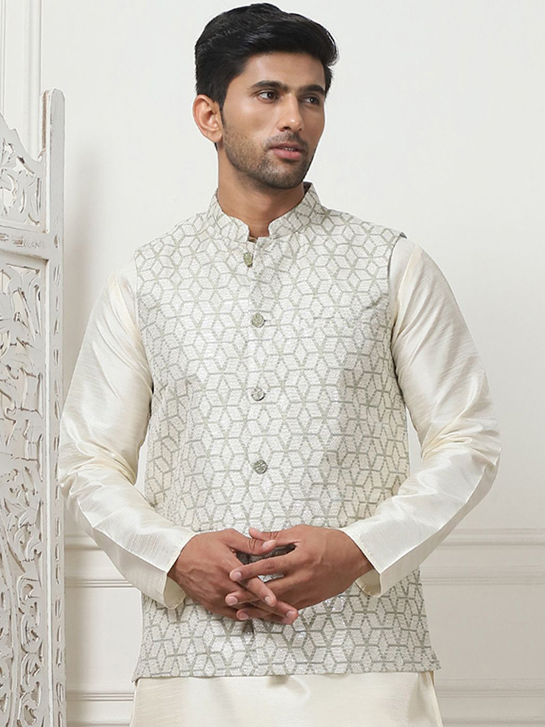 Buy Anouk Printed Woven Design Nehru Jacket - Nehru Jackets for Men ...