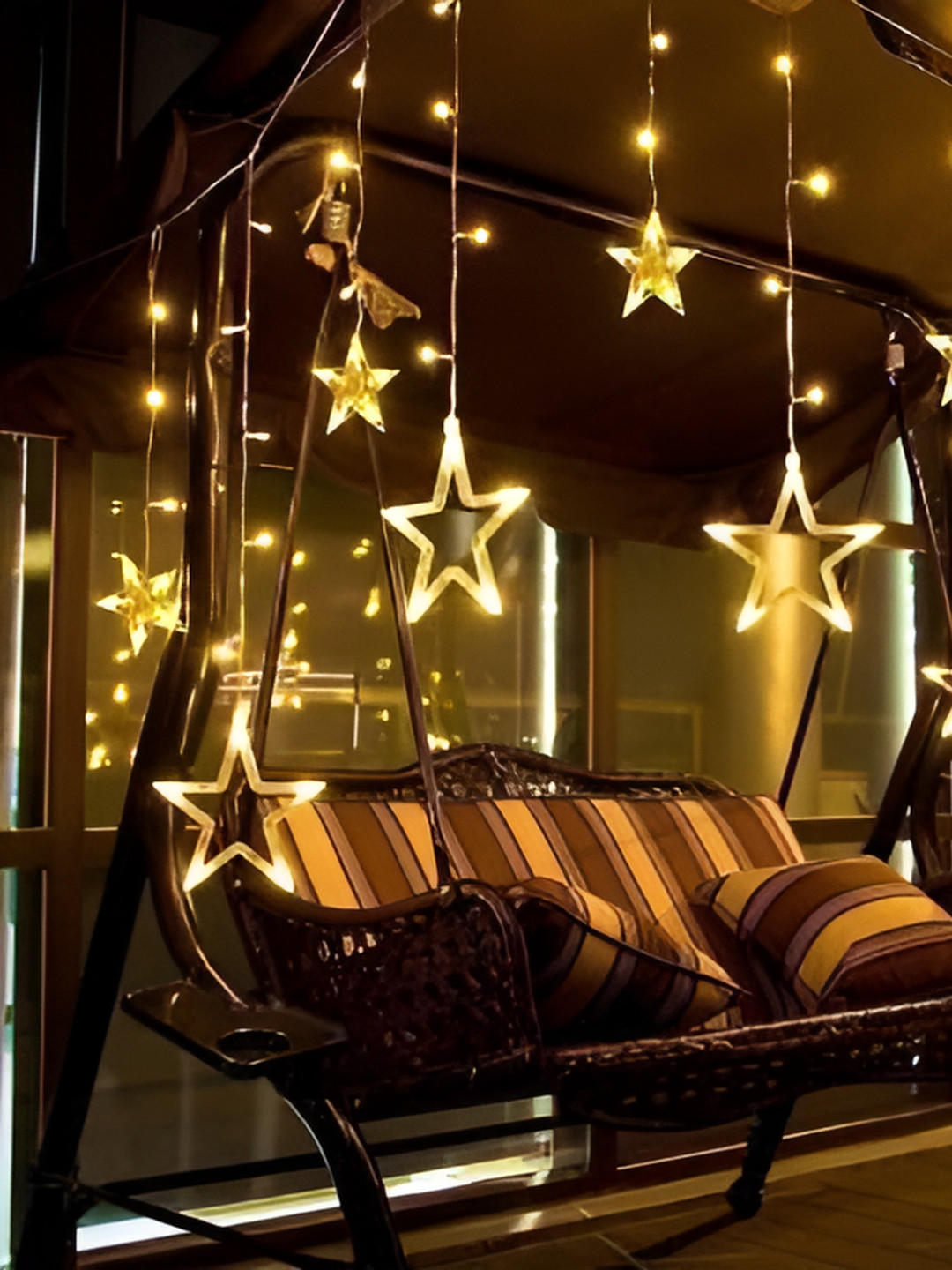 Buy SPARK WORLD Yellow Star Shaped LED String Light - String Lights for ...