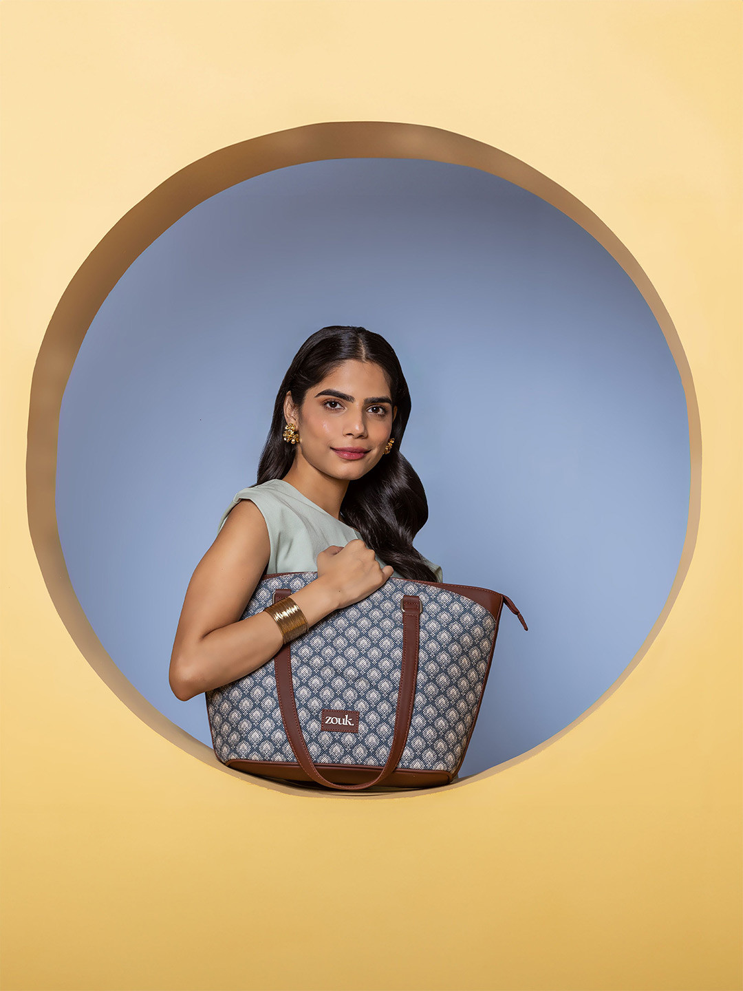 Buy ZOUK Textured Half Moon Hobo Bag Hampi Sculpt Classic Travel Tote ...