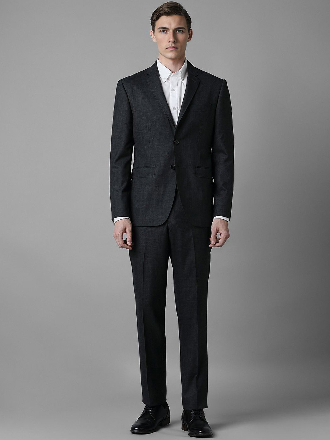 Buy Luxure By Louis Philippe Checked Two Piece Men Formal Suit - Suits ...