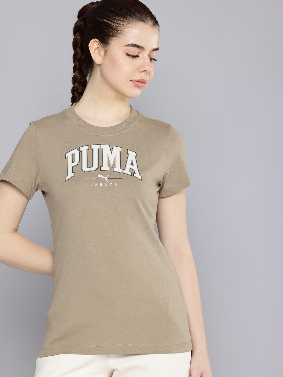Buy Puma SQUAD Graphic Brand Logo Printed Pure Cotton T Shirt - Tshirts ...