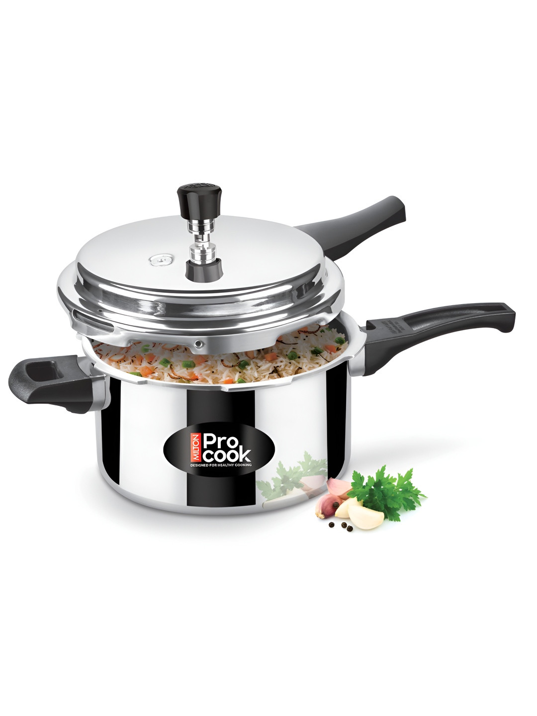 Buy Milton Silver Toned Pro Cook Aluminium Outer Lid Non Induction ...