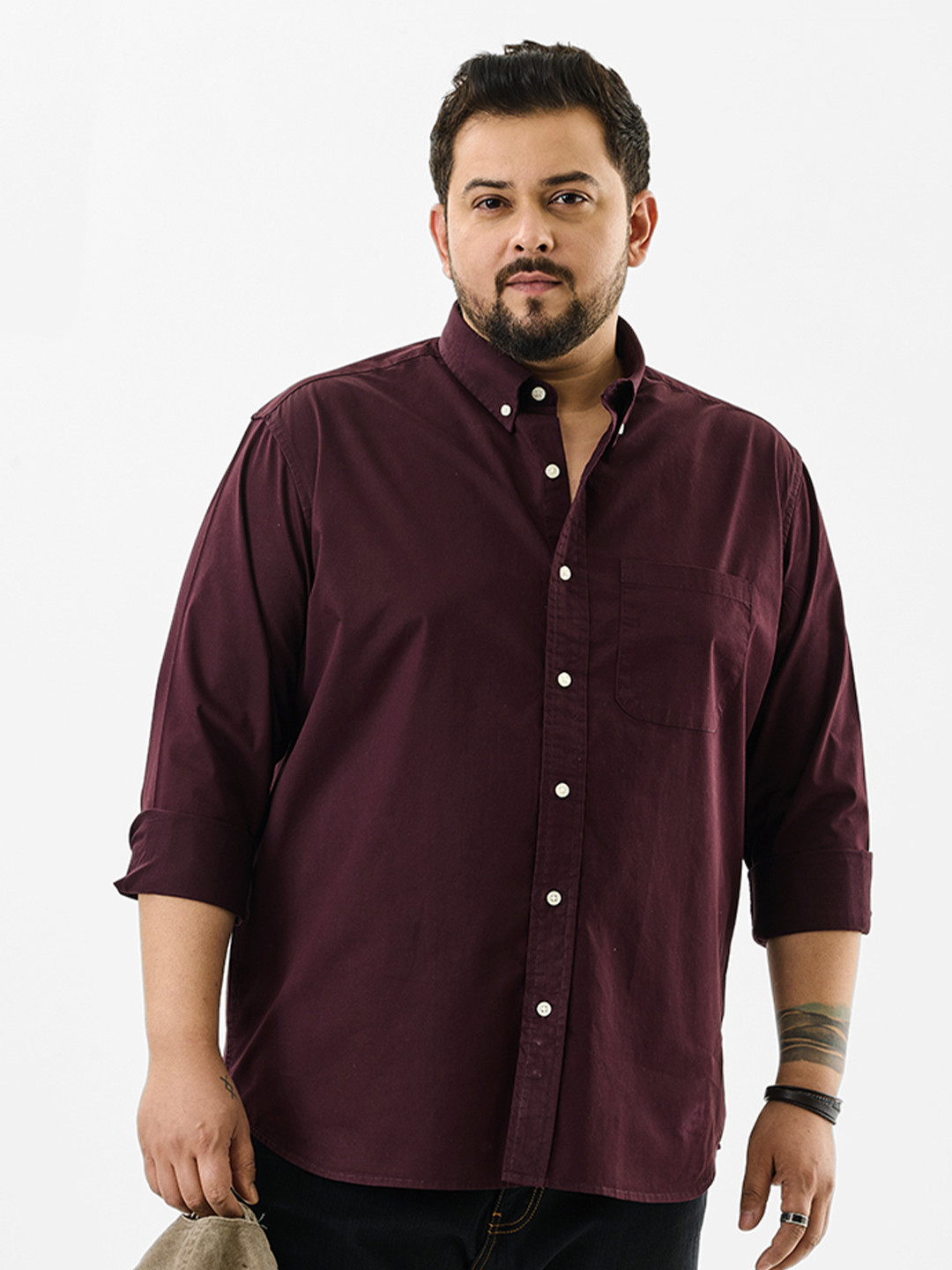 Buy Snitch Men Plus Size Smart Slim Fit Opaque Formal Shirt - Shirts ...