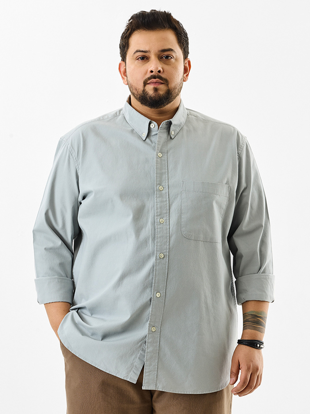 Buy Snitch Men Plus Size Smart Slim Fit Opaque Formal Shirt - Shirts ...