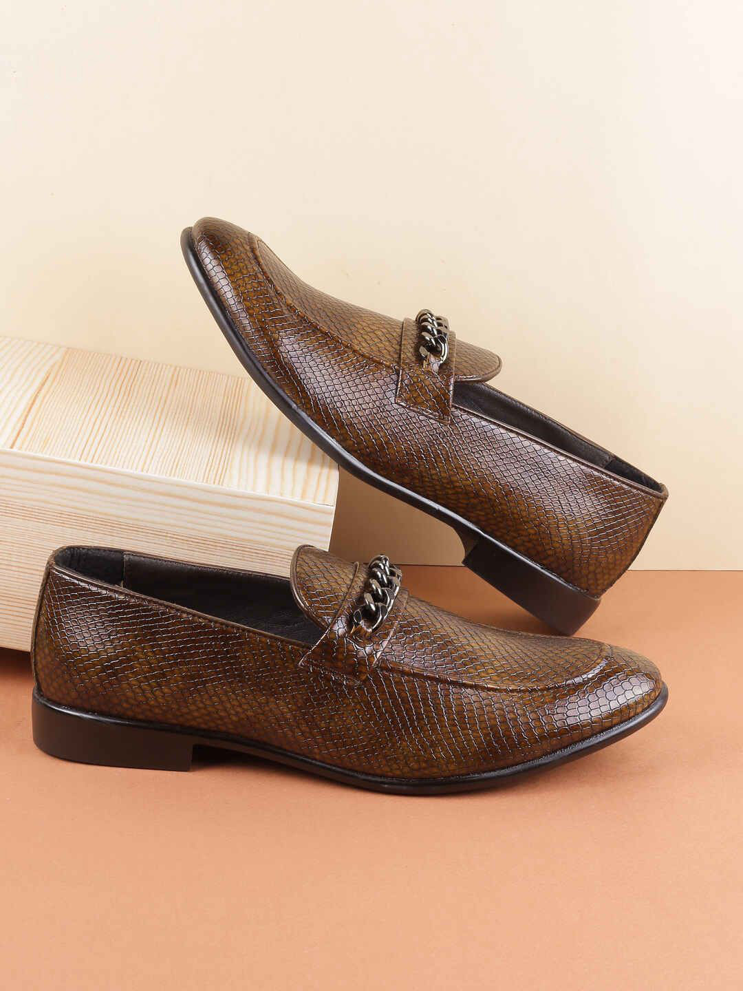 Buy Mochi Men Leather Formal Loafers - Formal Shoes for Men 30244439 ...