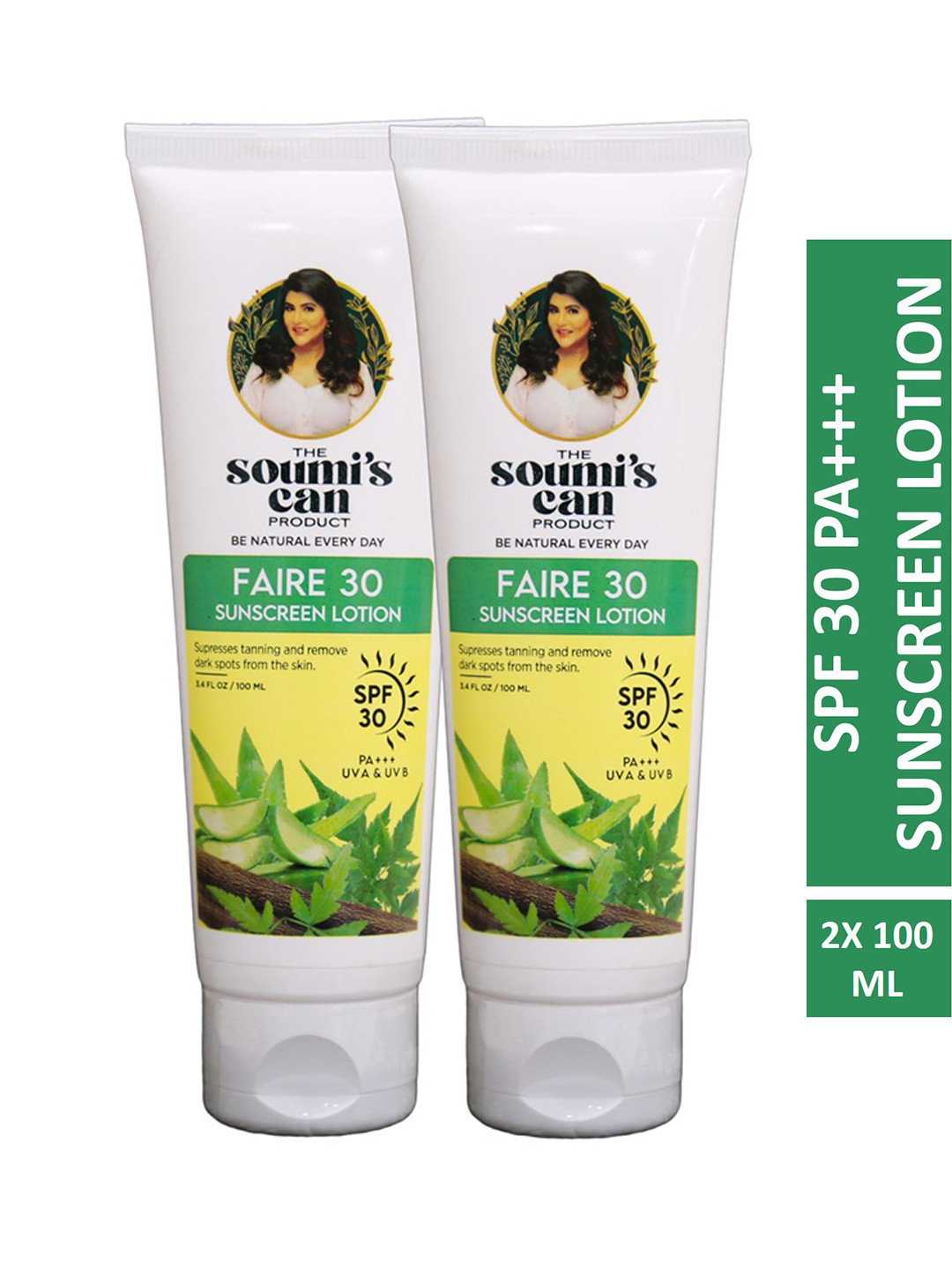 Buy THE SOUMI'S CAN PRODUCT Set Of 2 Faire 30 Sunscreen Lotion 100ml ...