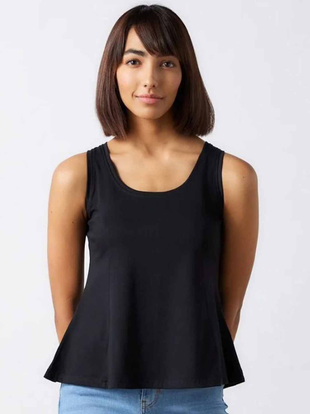 Buy Creatures Of Habit Women Pima Flared Tank Top - Tops for Women ...