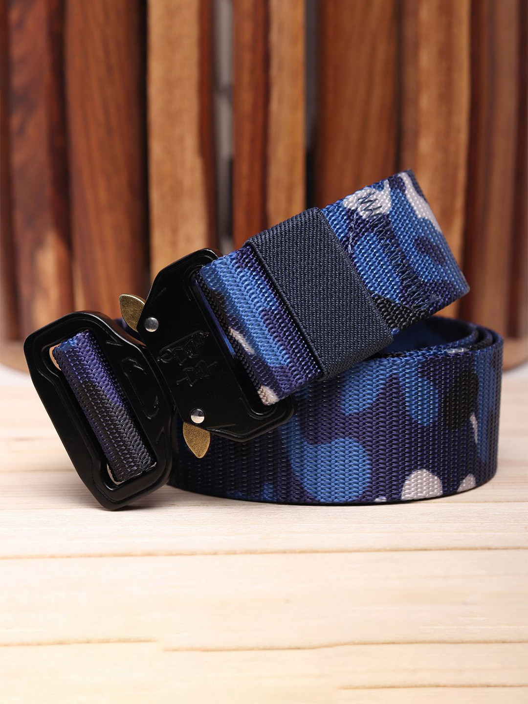 Buy The Roadster Lifestyle Co. Men Textured Interlock Closure Belt ...