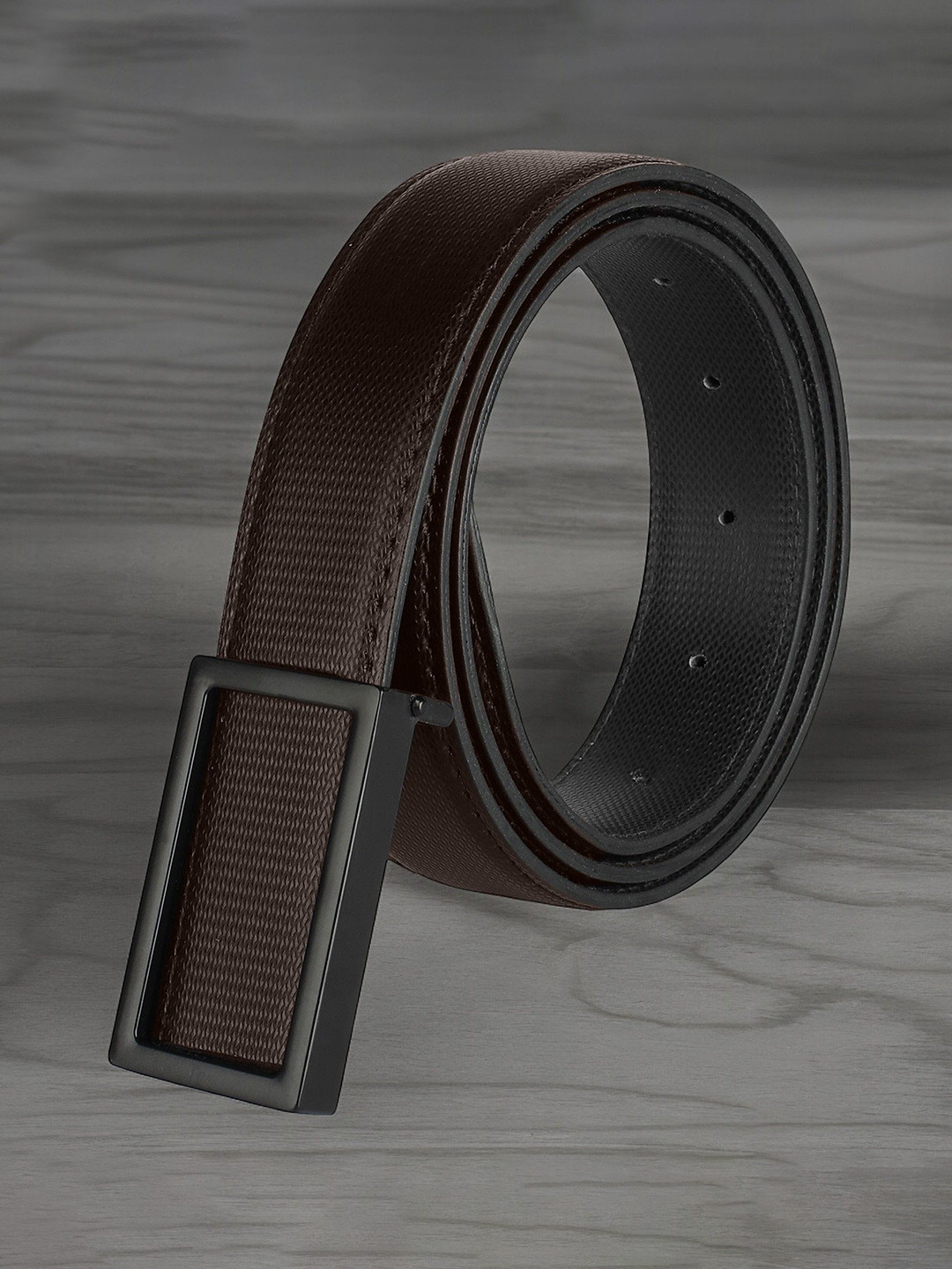 Buy INVICTUS Men Textured Push Pin Closure Belt - Belts for Men ...