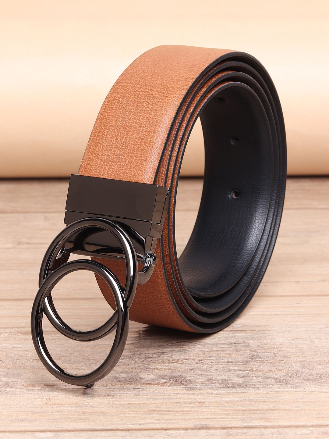 Buy INVICTUS Men Textured Push Pin Closure Belt - Belts for Men ...