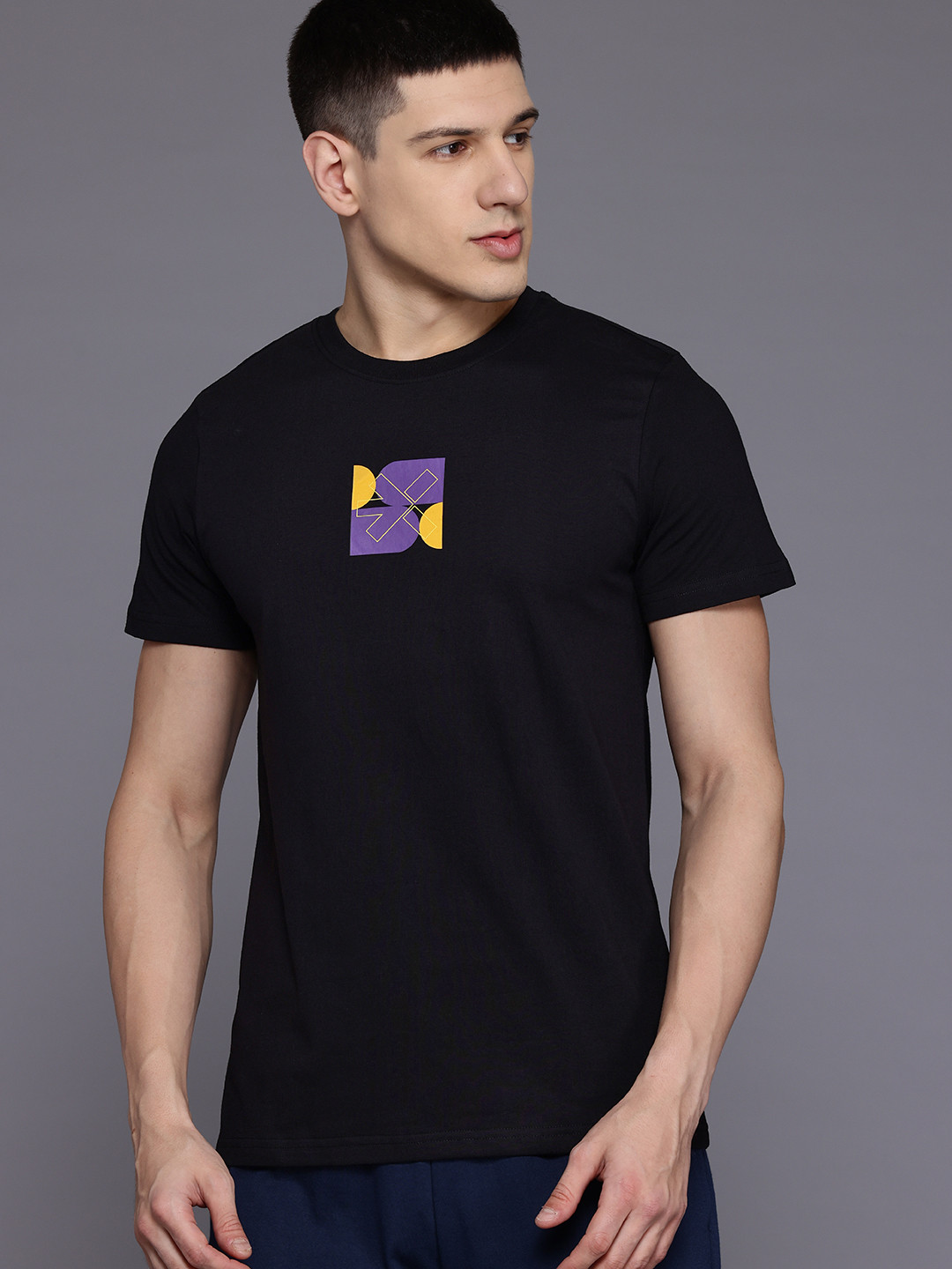 Buy HRX By Hrithik Roshan Brand Logo Print Lifestyle T Shirt - Tshirts ...