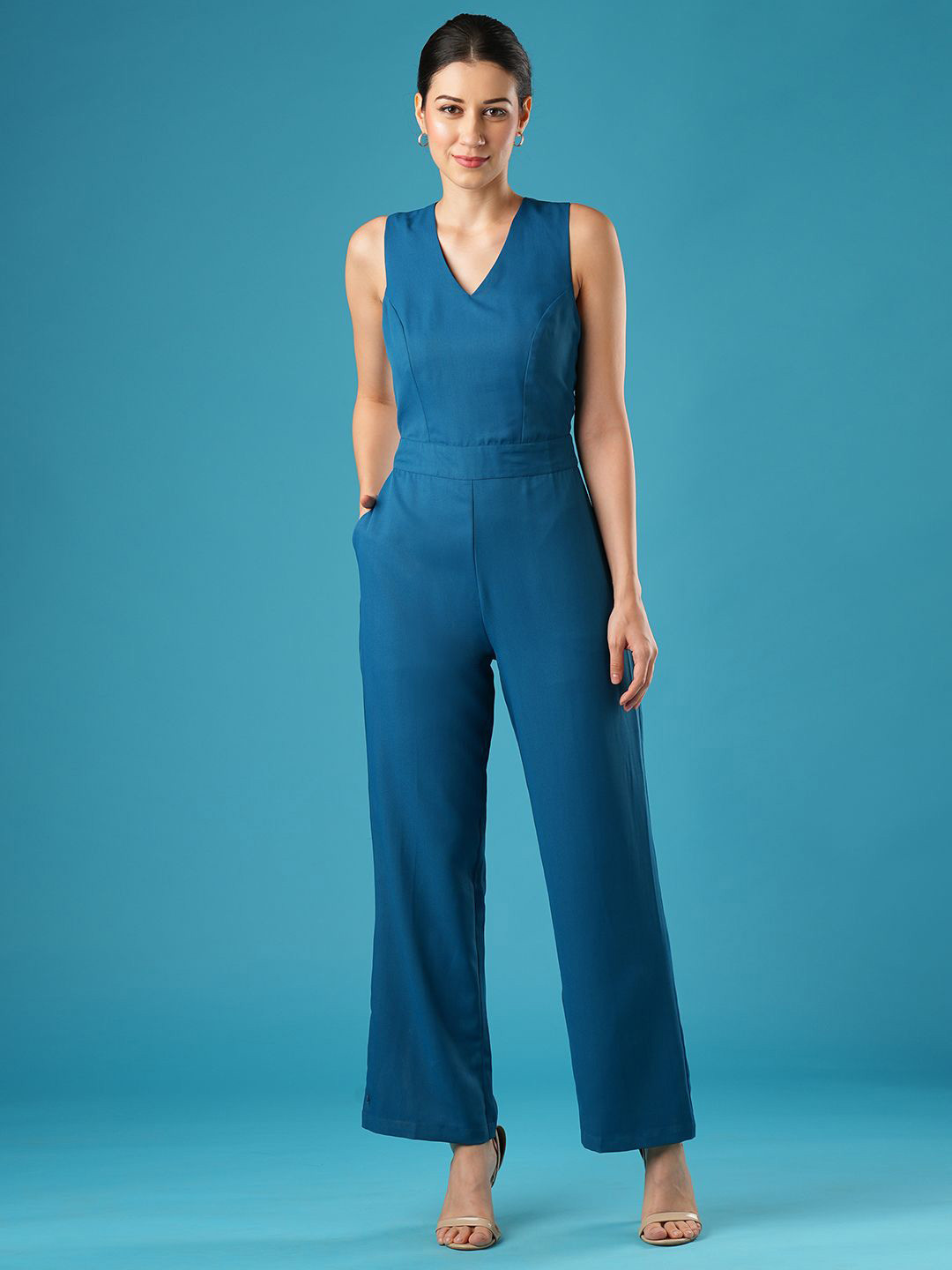 Buy Globus V Neck Overalls Basic Jumpsuit - Jumpsuit for Women 30258058 ...