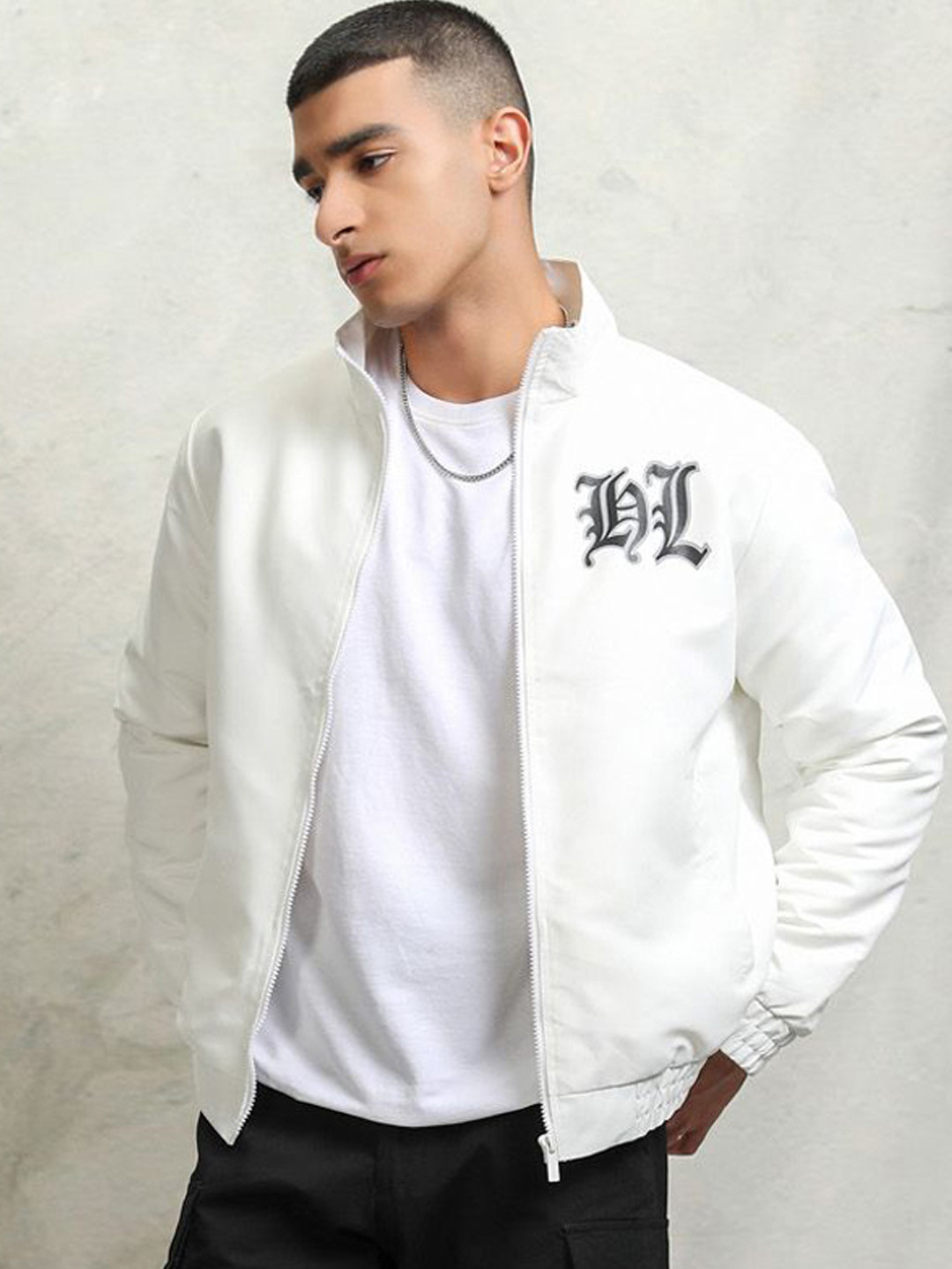 Buy HIGHLANDER Men Camouflage Crop Sporty Jacket With Embroidered ...