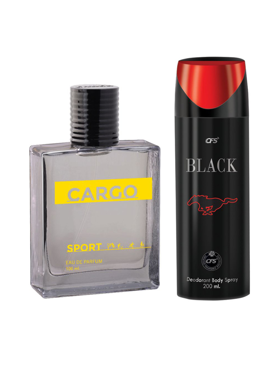 Buy CFS Men Cargo Sports Eau De Parfum 100ml & Black Deodorant Body ...