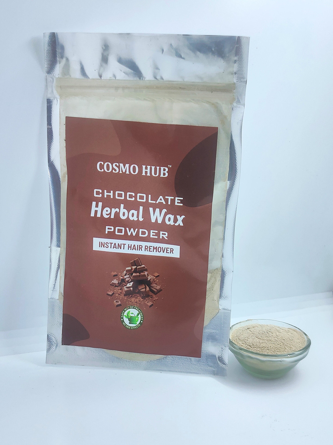 Buy COSMO HUB Chocolate Herbal Wax Powder For Instant Hair Removal 50g ...