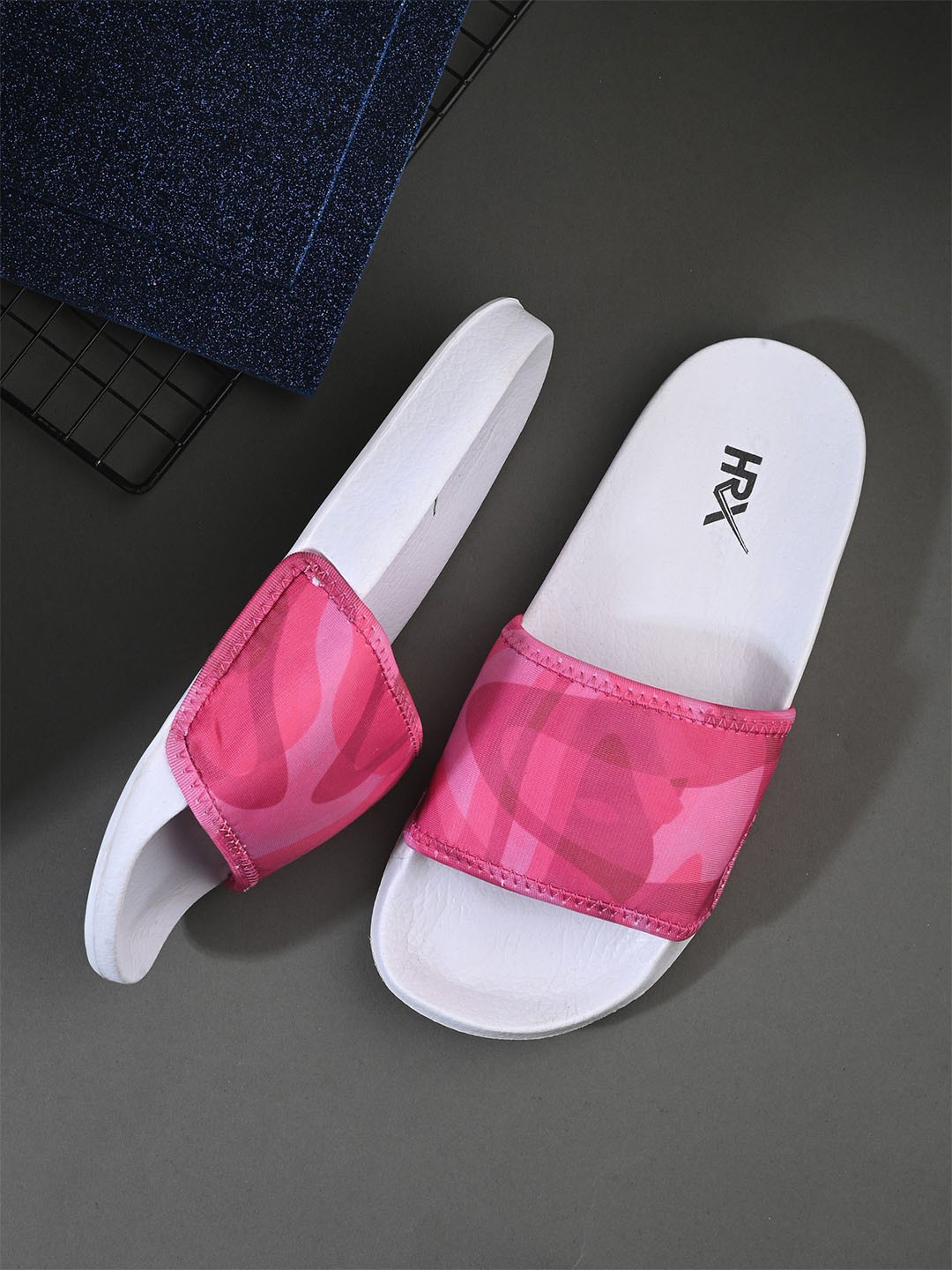Buy HRX By Hrithik Roshan Women Printed Sliders - Flip Flops for Women ...