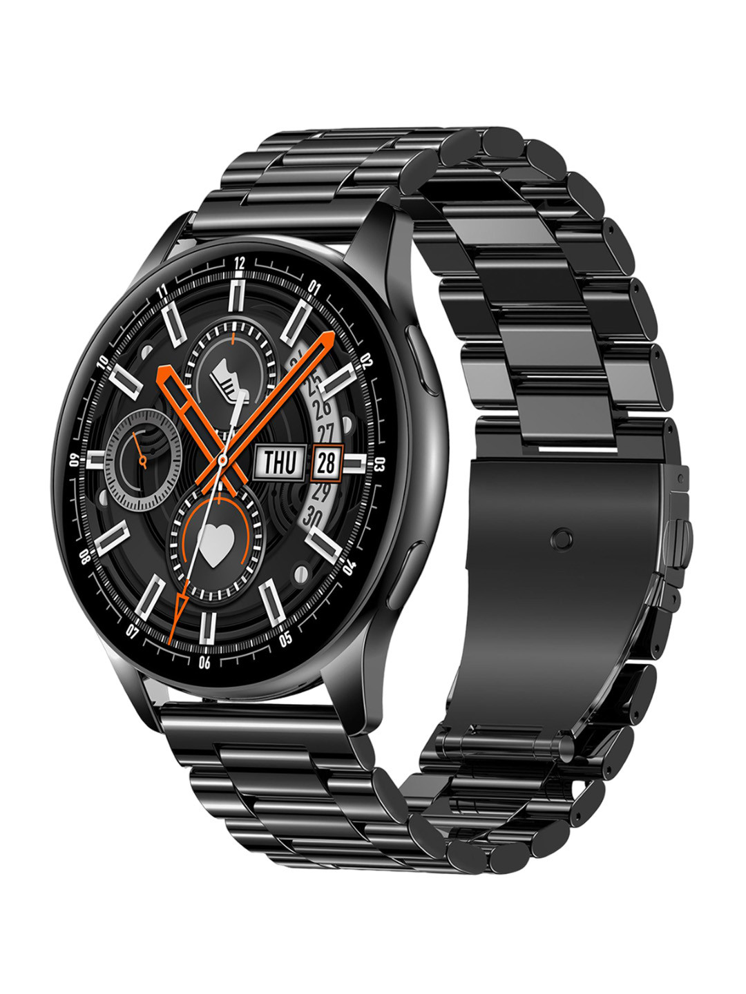 Buy Pebble Mettle 1.32 Round HD Display BT Calling Voice Assistant ...