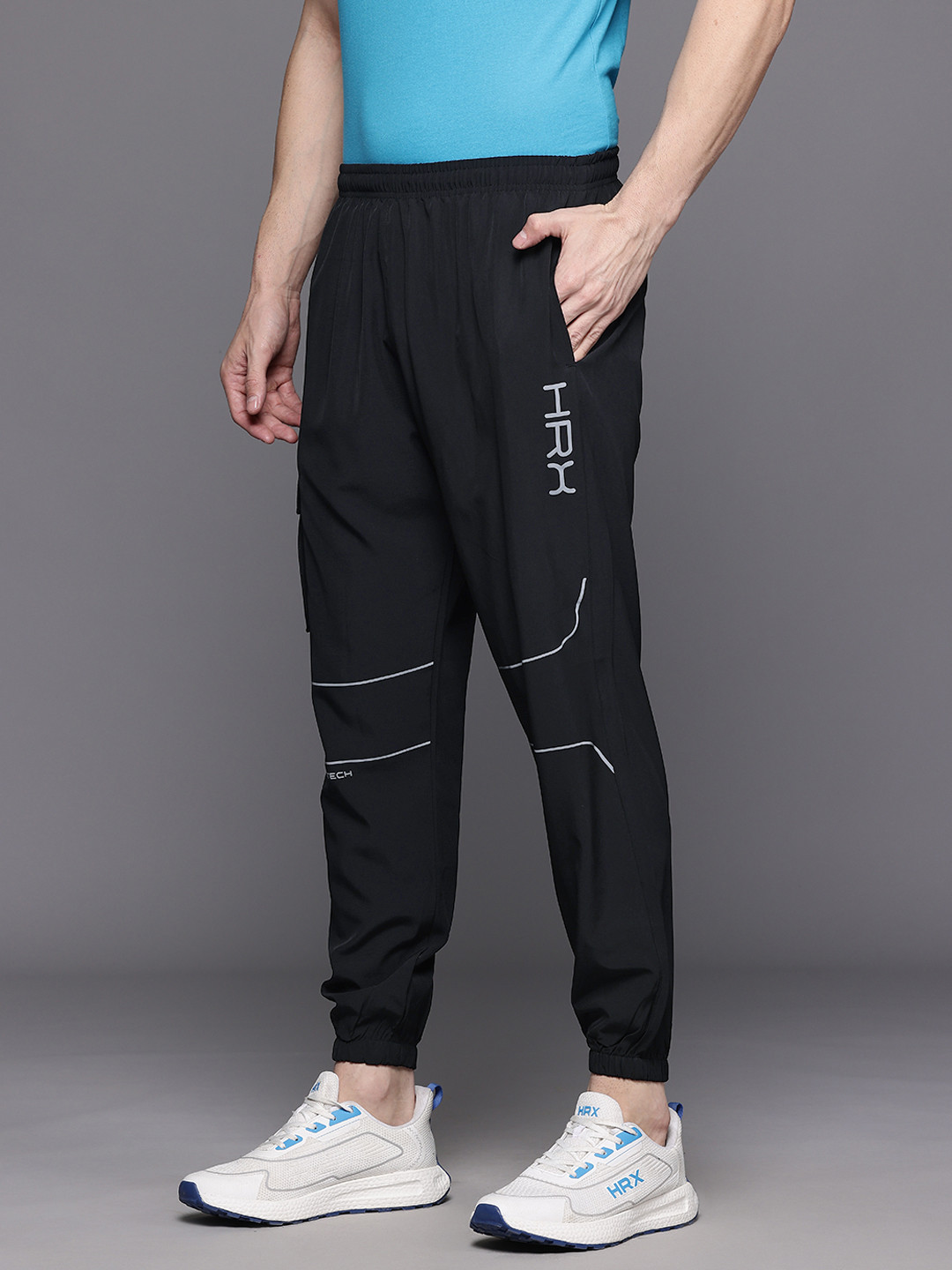Buy HRX By Hrithik Roshan Men Lifestyle Reflective Cargo Style Jogger ...