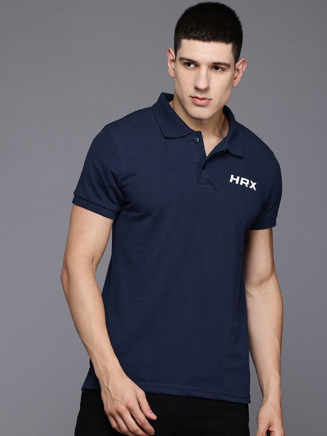 Buy HRX By Hrithik Roshan Polo Collar Lifestyle T Shirt - Tshirts for ...