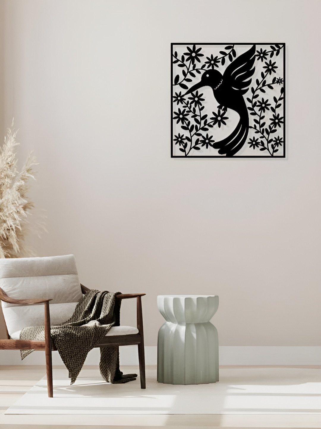 Buy ARTROOMS Black Metal Bird Wall Decor - Wall Decor for Unisex ...