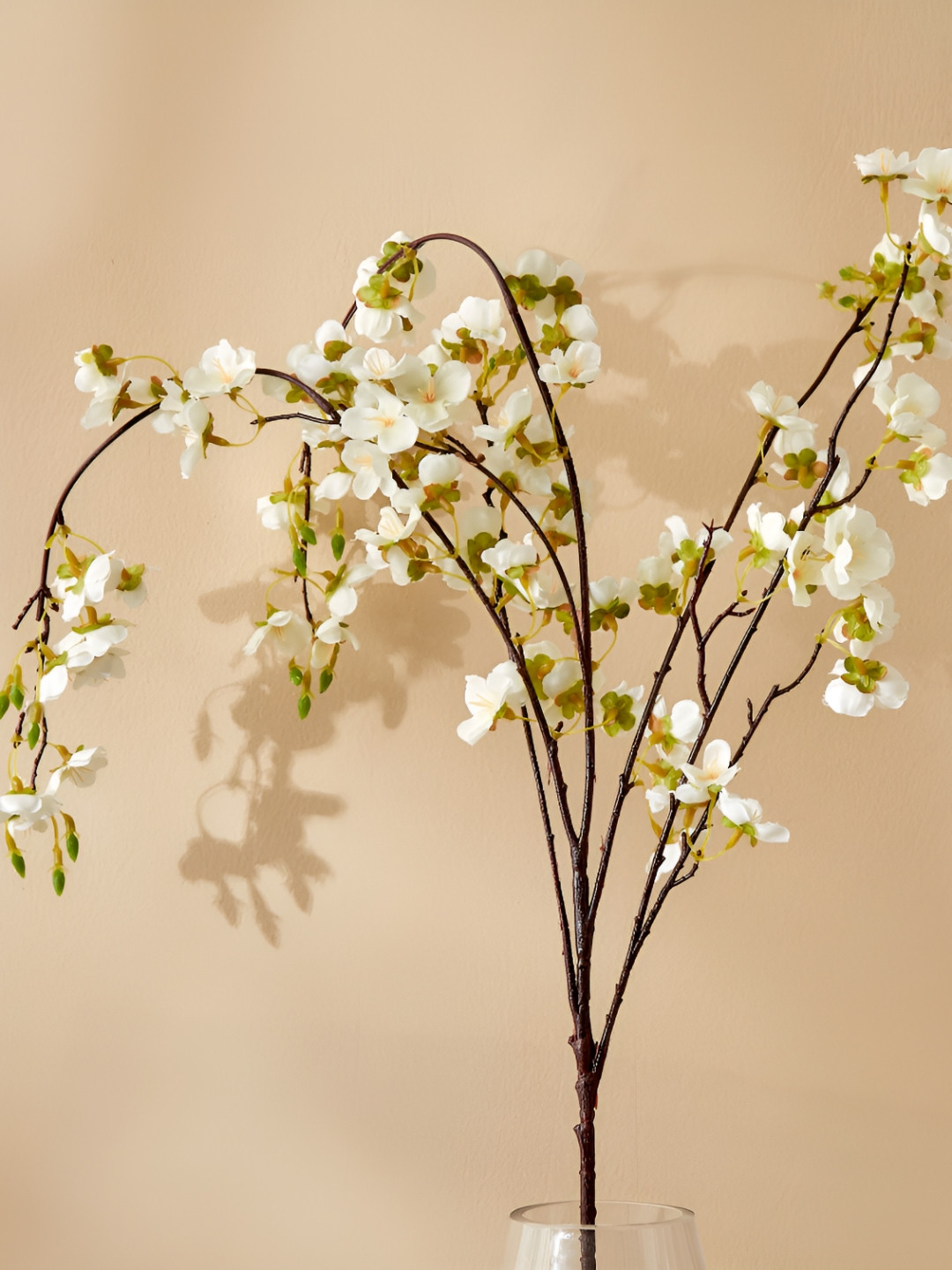 Buy Home Centre Fiesta Flurry White & Green Blossom Artificial Drooping ...