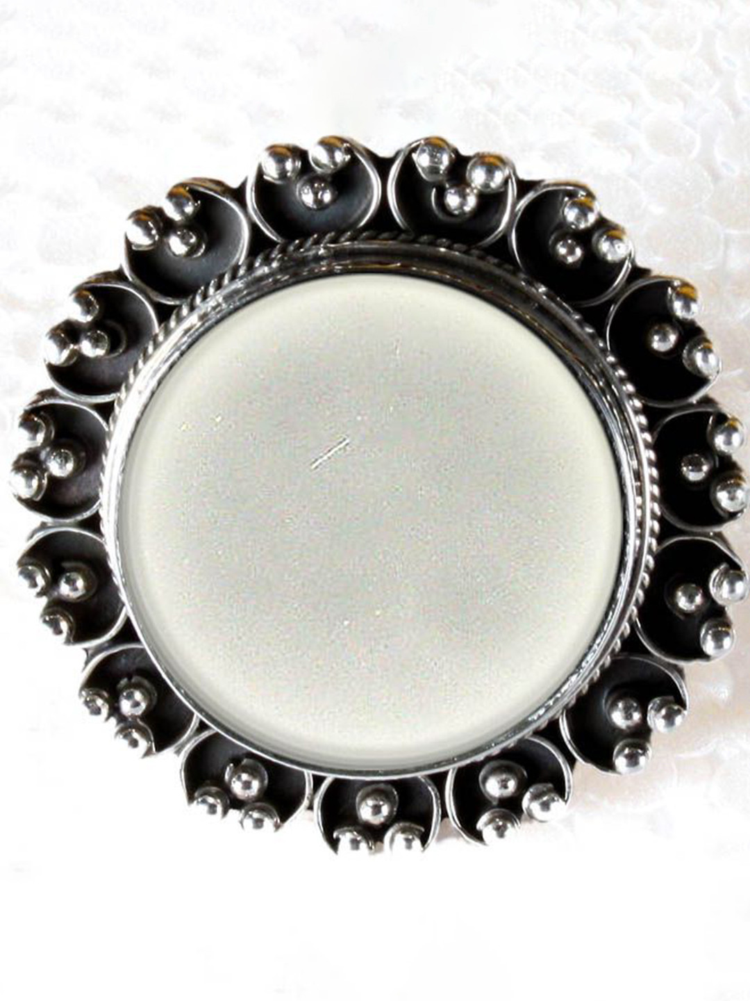 Buy Exotic India Sterling Silver Mirror Used By Indian Brides Arsi ...