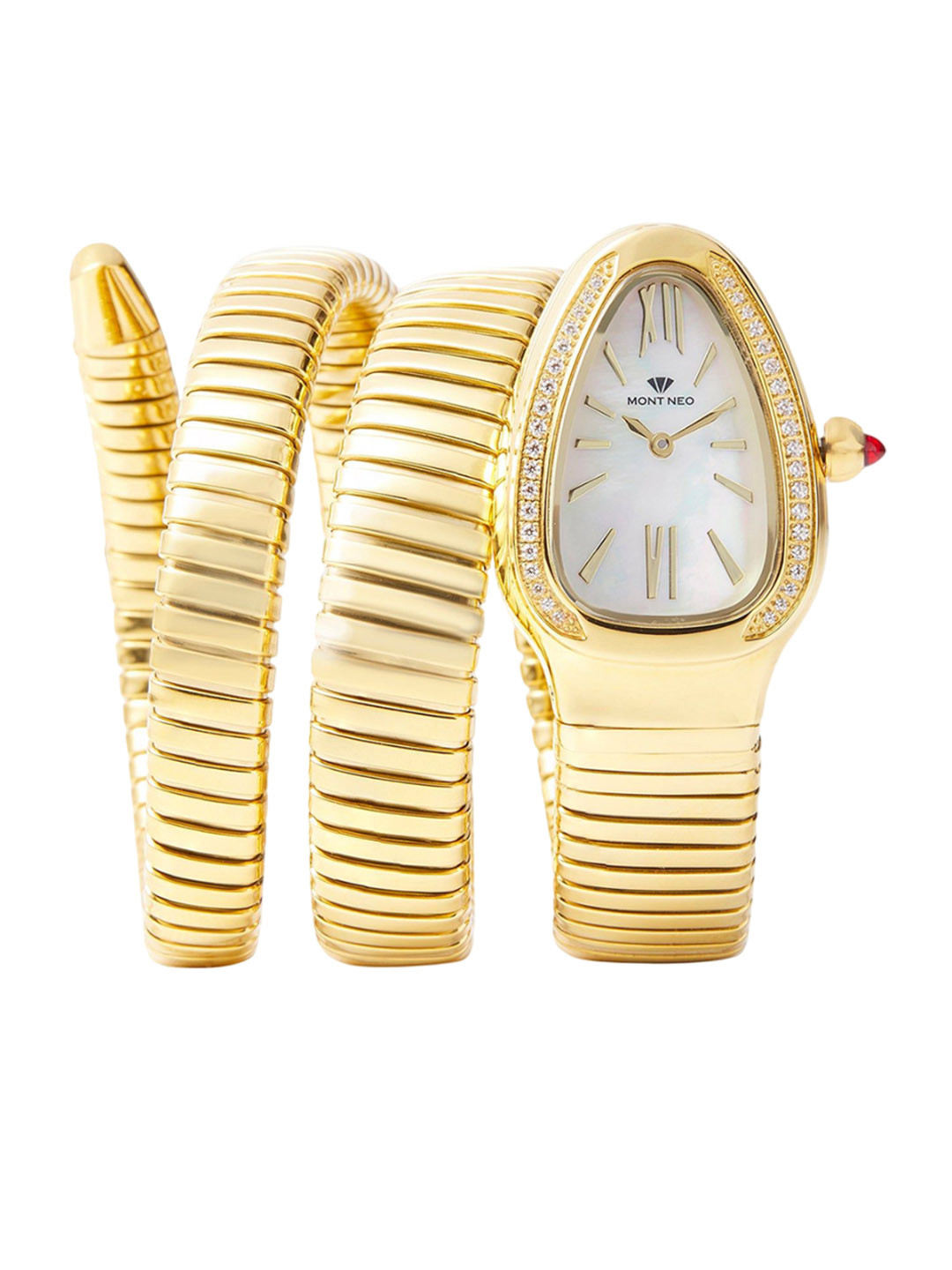 Buy MONT NEO Women Dial & Stainless Steel Wrap Around Straps Analogue ...