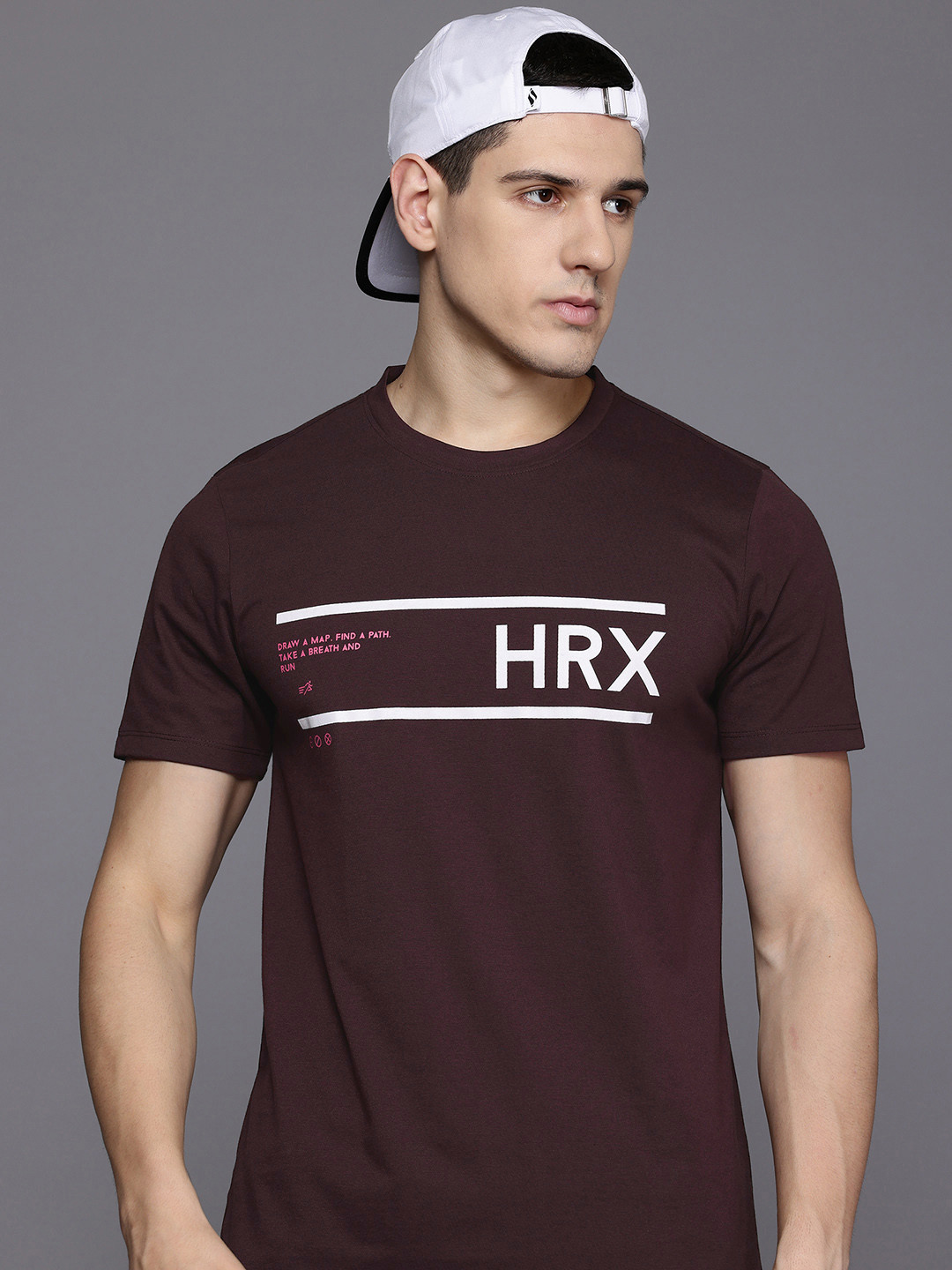 Buy HRX By Hrithik Roshan Men Brand Logo Printed Running T Shirt ...