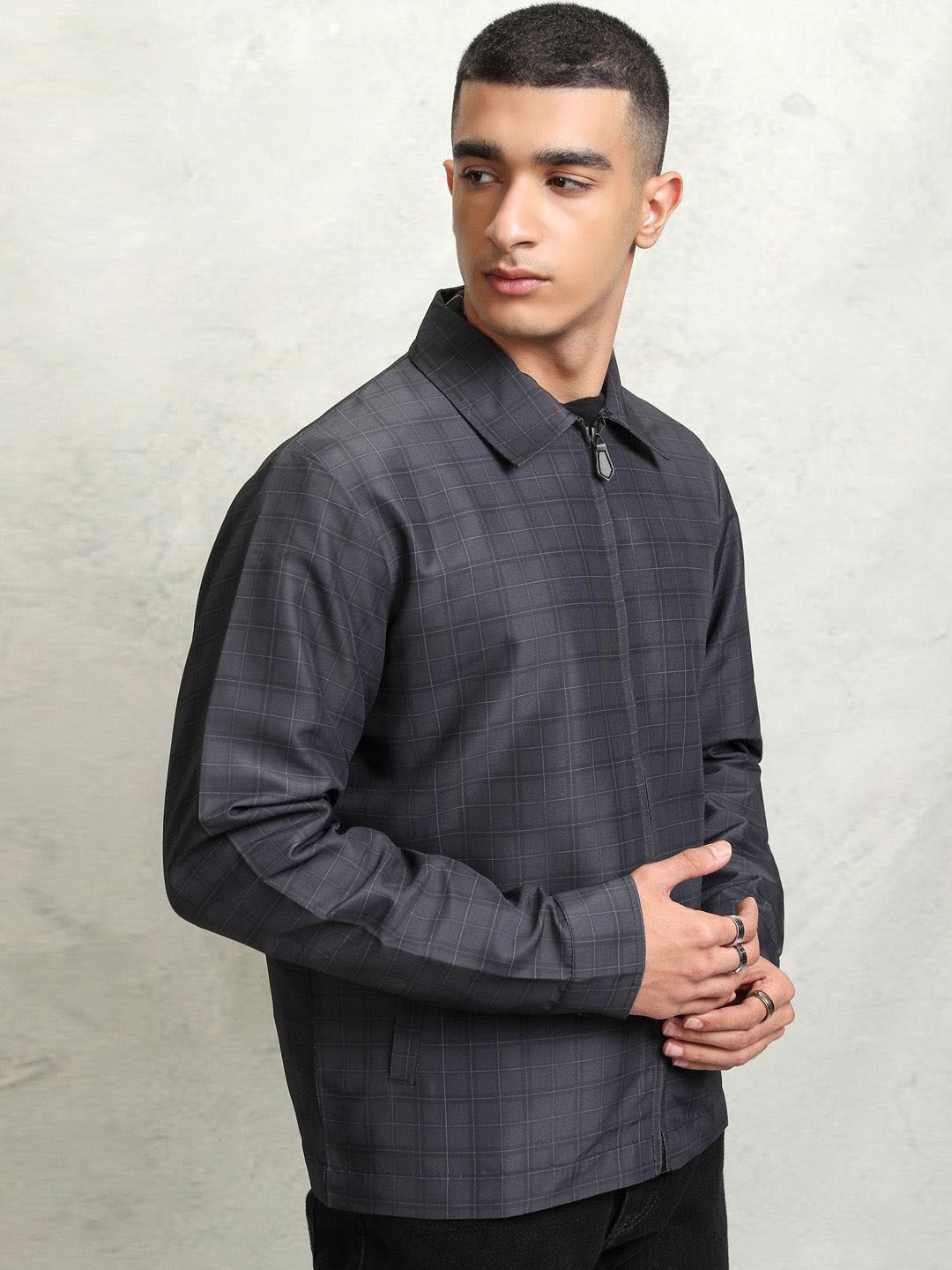 Buy HIGHLANDER Men Checked Crop Tailored Jacket - Jackets for Men ...