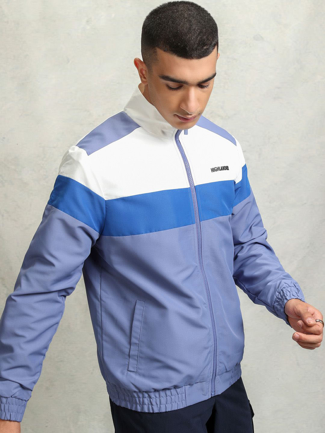 Buy HIGHLANDER Men Colourblocked Sporty Jacket - Jackets for Men ...