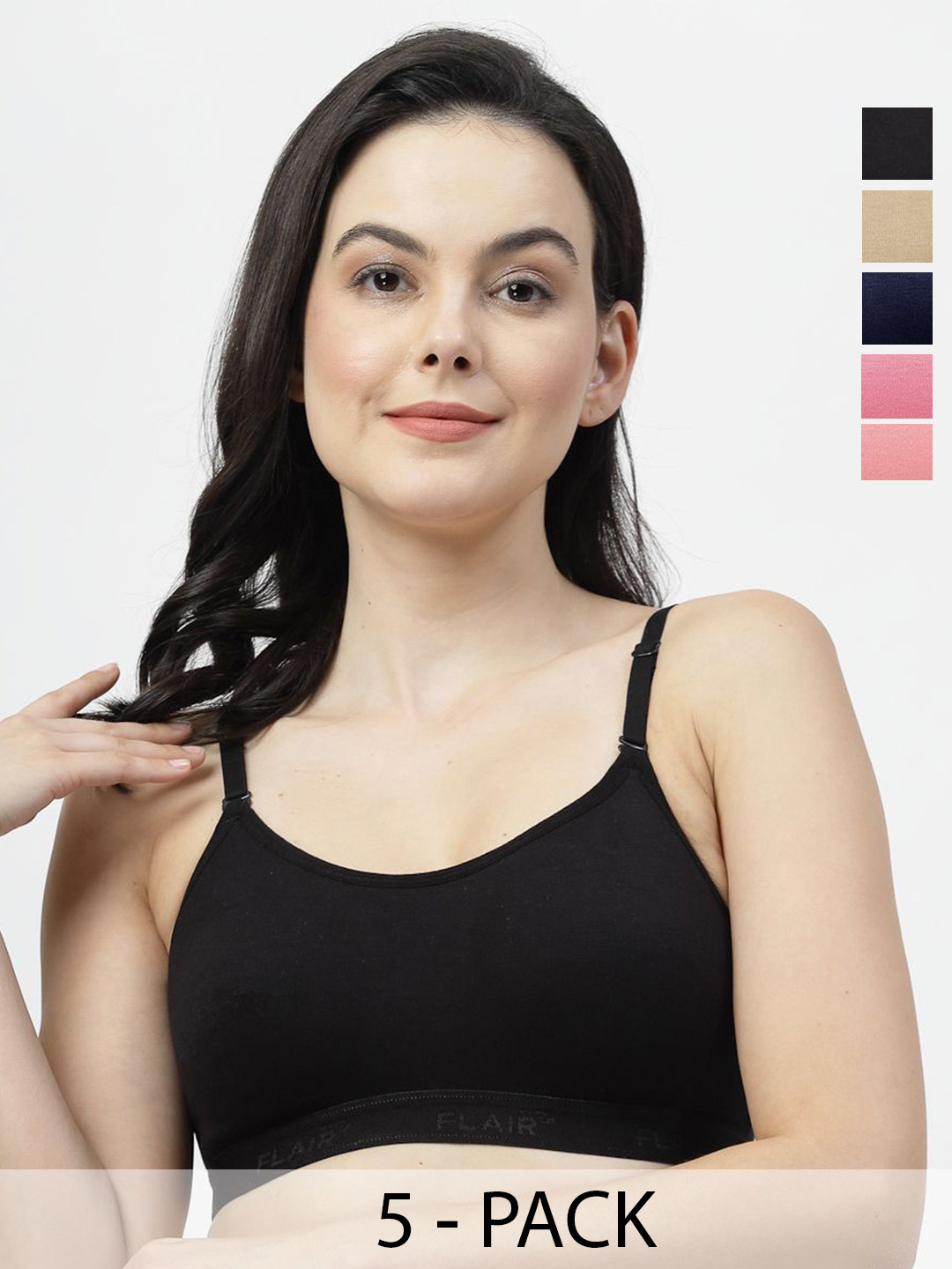 Buy SHYAM SONS FLAIR Pack Of 5 Women Non Padded Full Coverage Bra - Bra ...