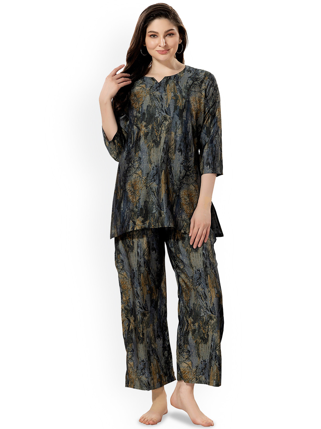 Buy NIGHT FLOSS Printed Pure Cotton Night Suit - Night Suits for Women ...