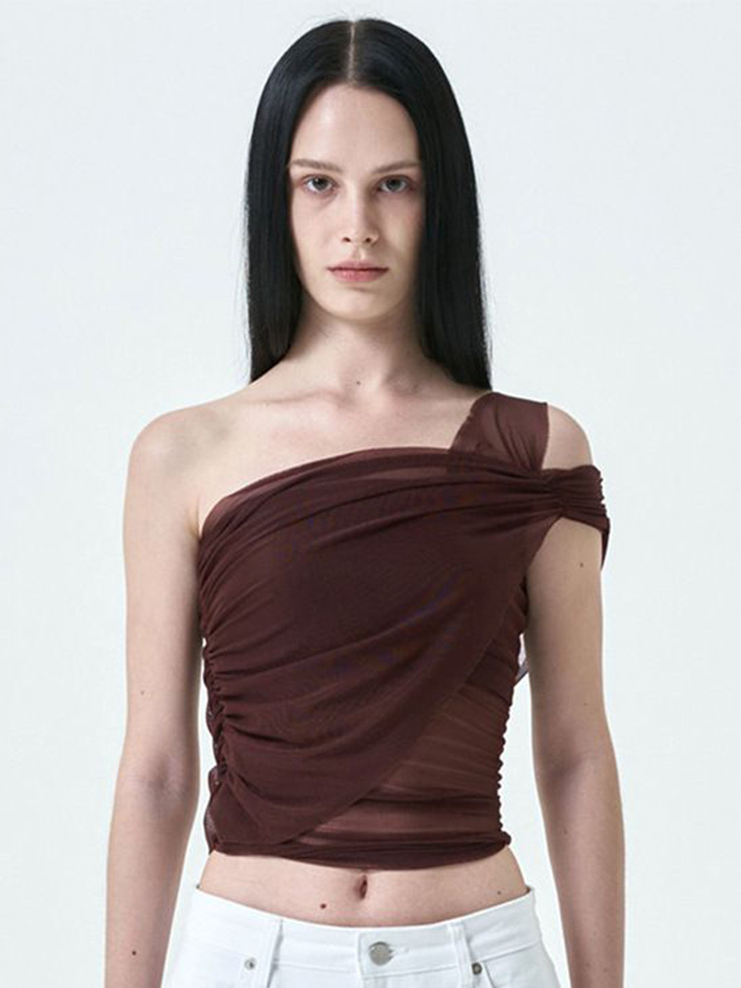 Buy StyleCast X Revolte One Shoulder Net Tube Crop Top - Tops for Women ...