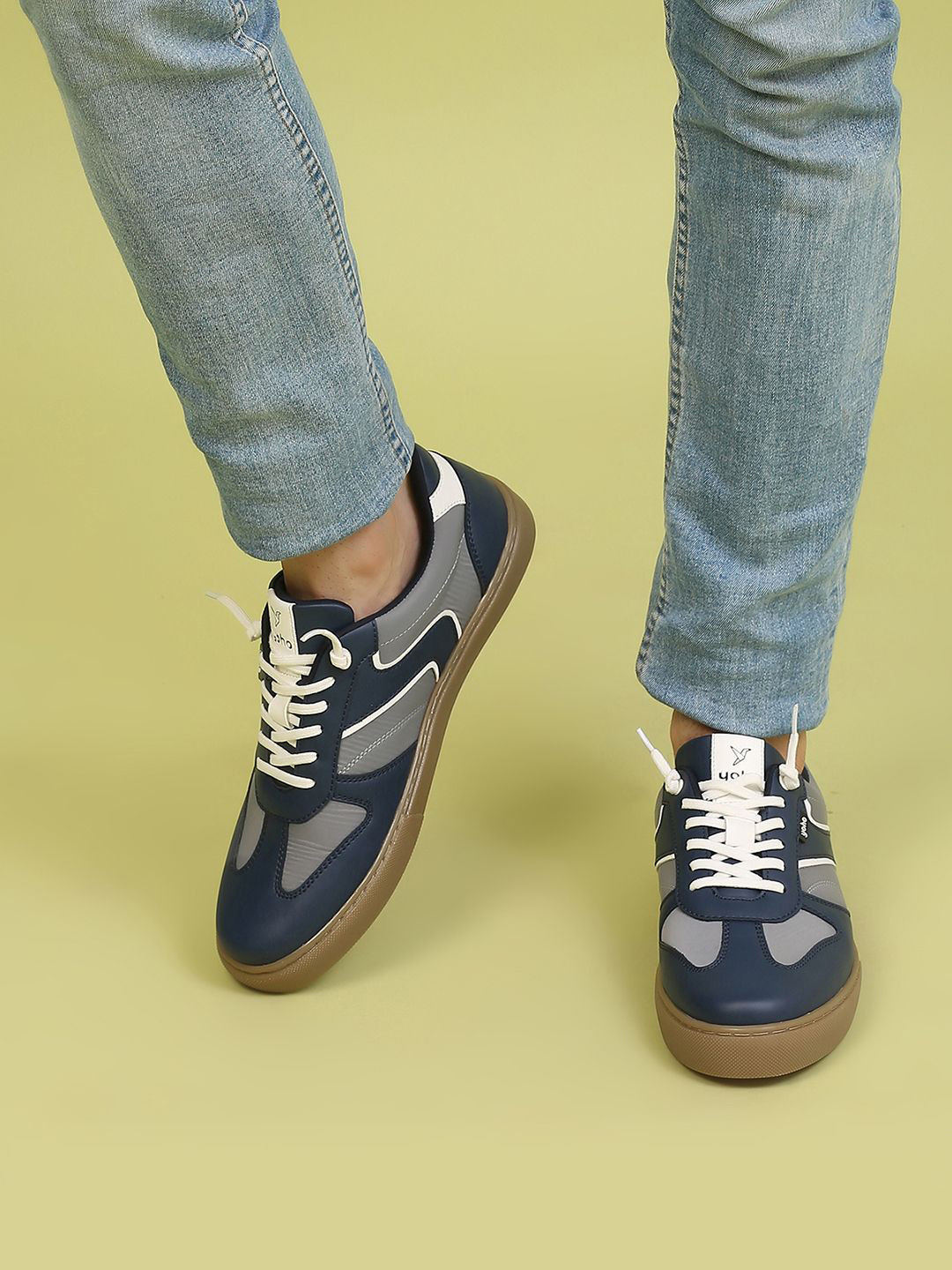 Buy Yoho Men Stride Trendy Colour Blocked Slip On Sneaker - Casual ...