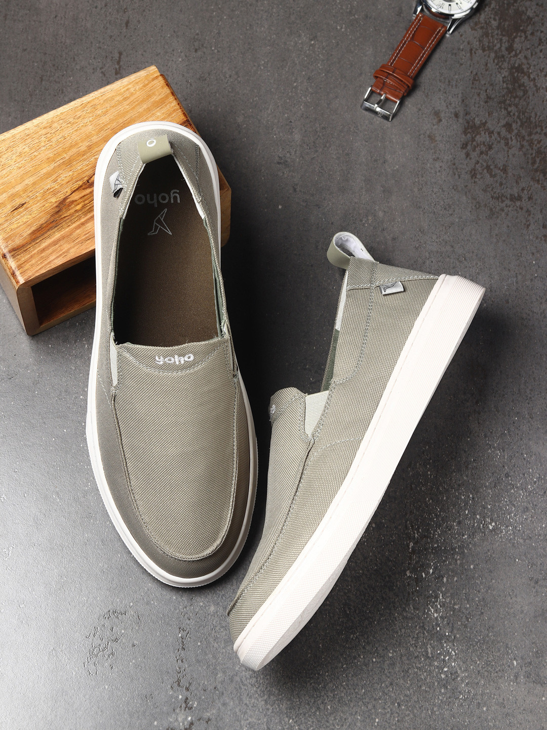 Buy Yoho Men Kite Breathable Slip On Sneaker - Casual Shoes for Men ...