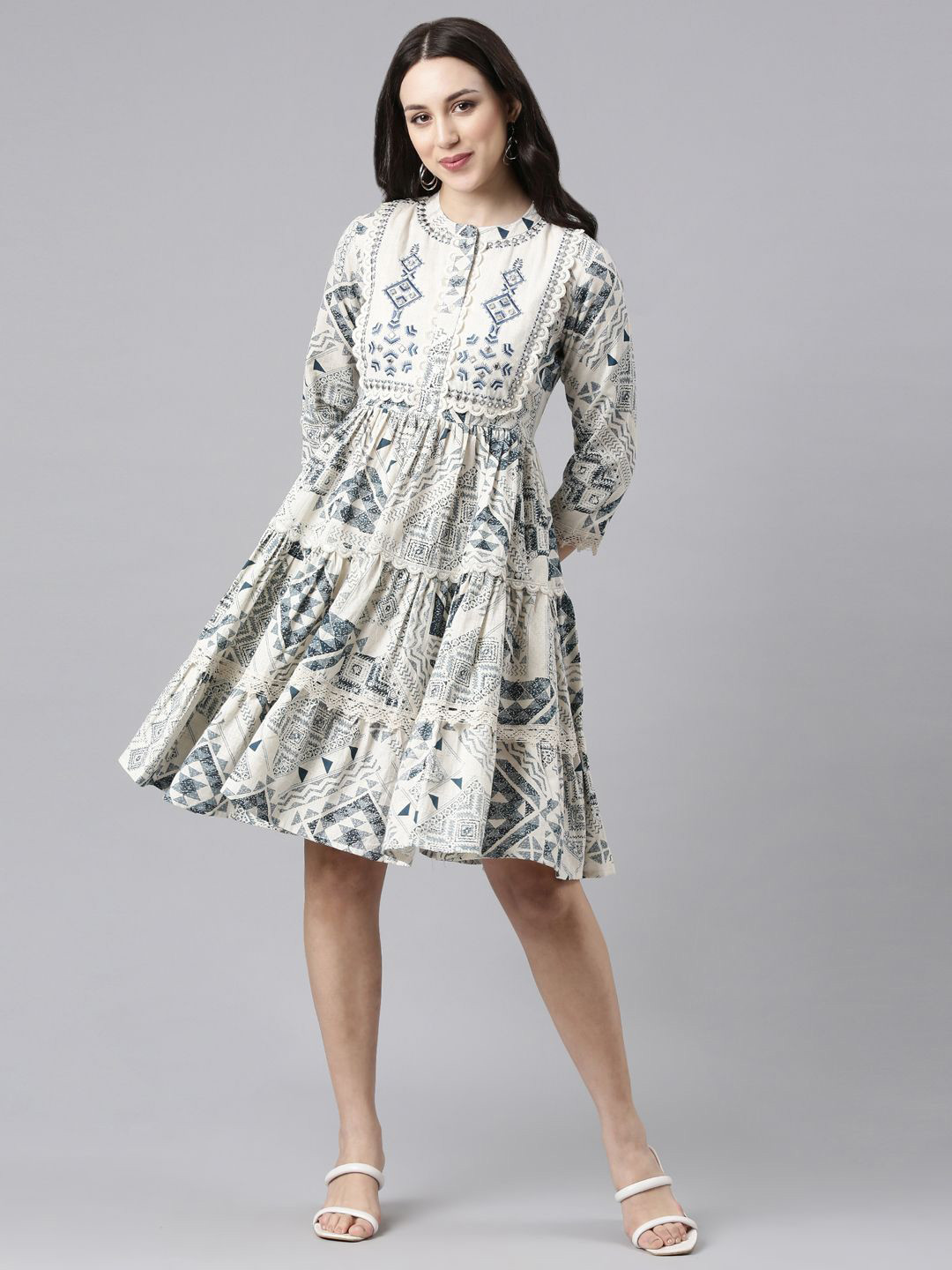 Buy Neerus Printed A Line Dress - Dresses for Women 30291598 | Myntra