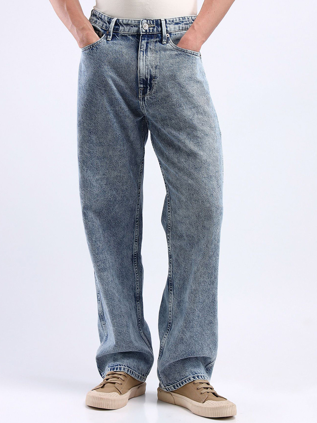 Buy Flying Machine Men High Rise Heavy Fade Stretchable Jeans - Jeans ...