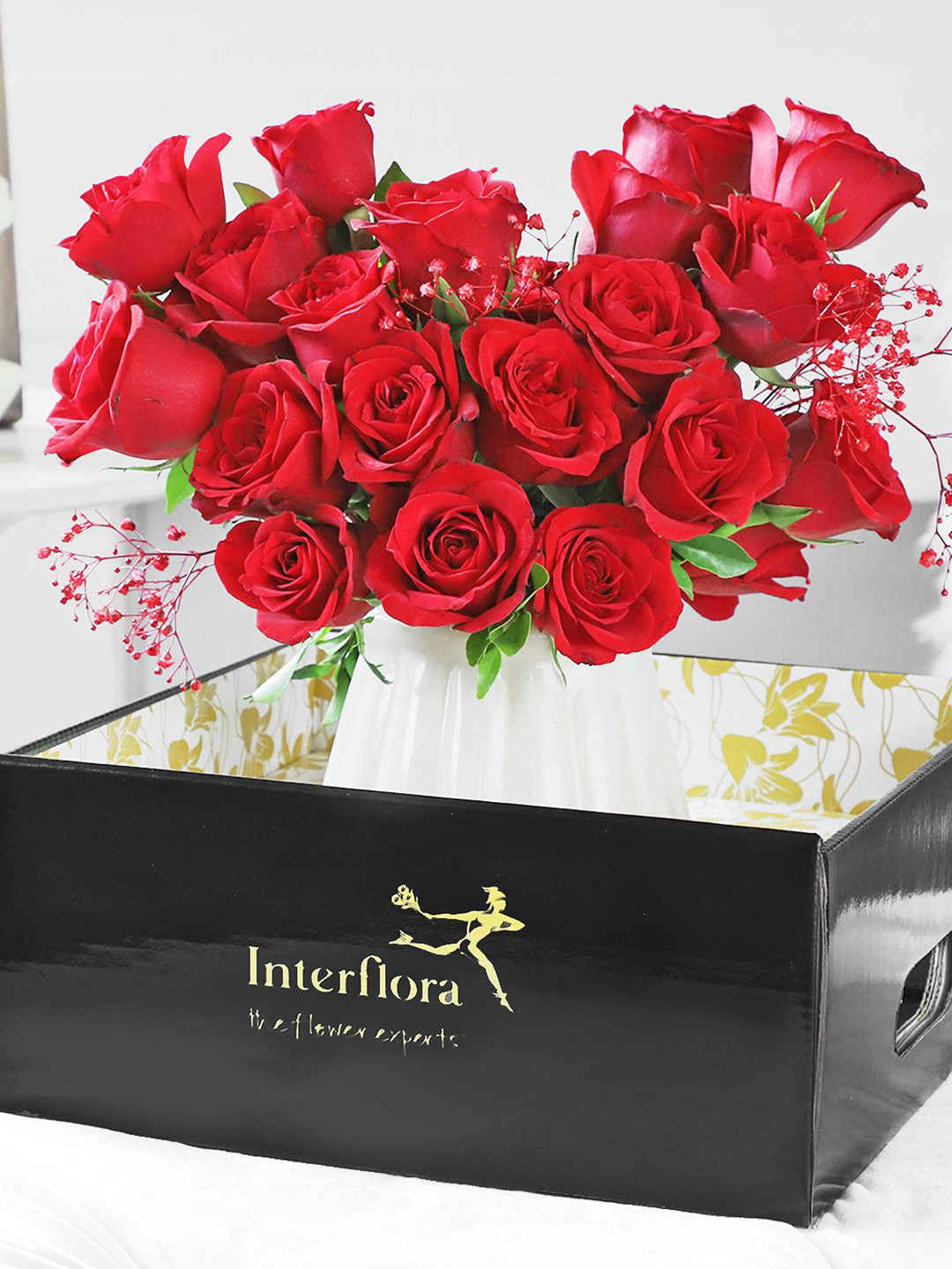Buy Interflora Red Roses Fresh Flowers Bouquet - Fresh Flowers for ...