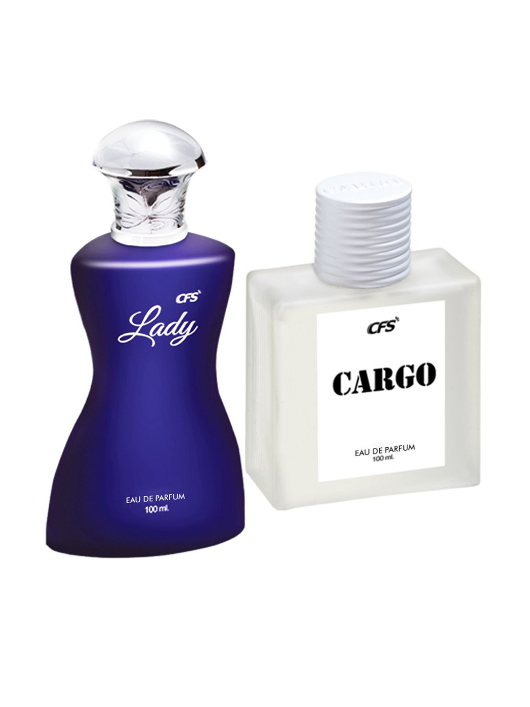 Buy CFS Set Of Cargo White & Lady Blue Long Lasting Eau De Parfum 100 ...